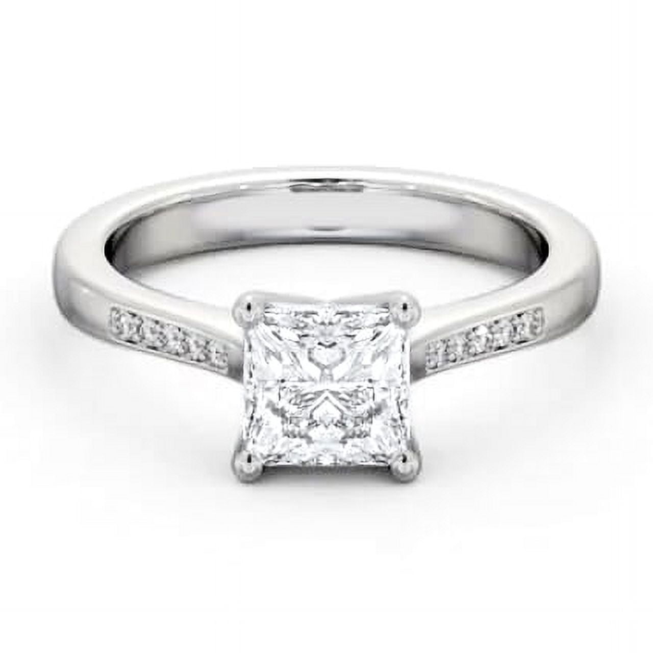 Alpha Jewelry 1.9 Ct Princess Cut Moissanite Rings - Moissanite Wedding ...