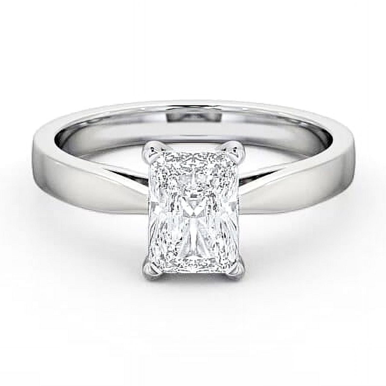 Alpha Jewelry 1.9 Ct Radiant Cut 4-Prong Moissanite Solitaire Rings ...