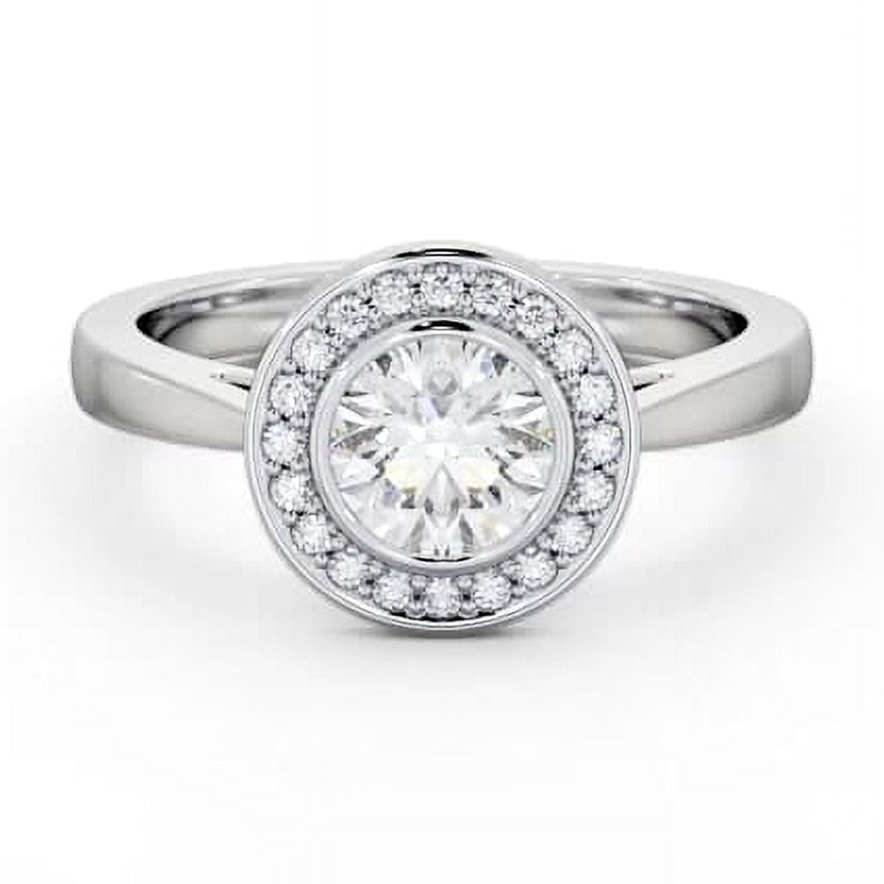 Alpha Jewelry 14K White Gold Plated Anniversary Rings -1.8 Ct Round Cut ...