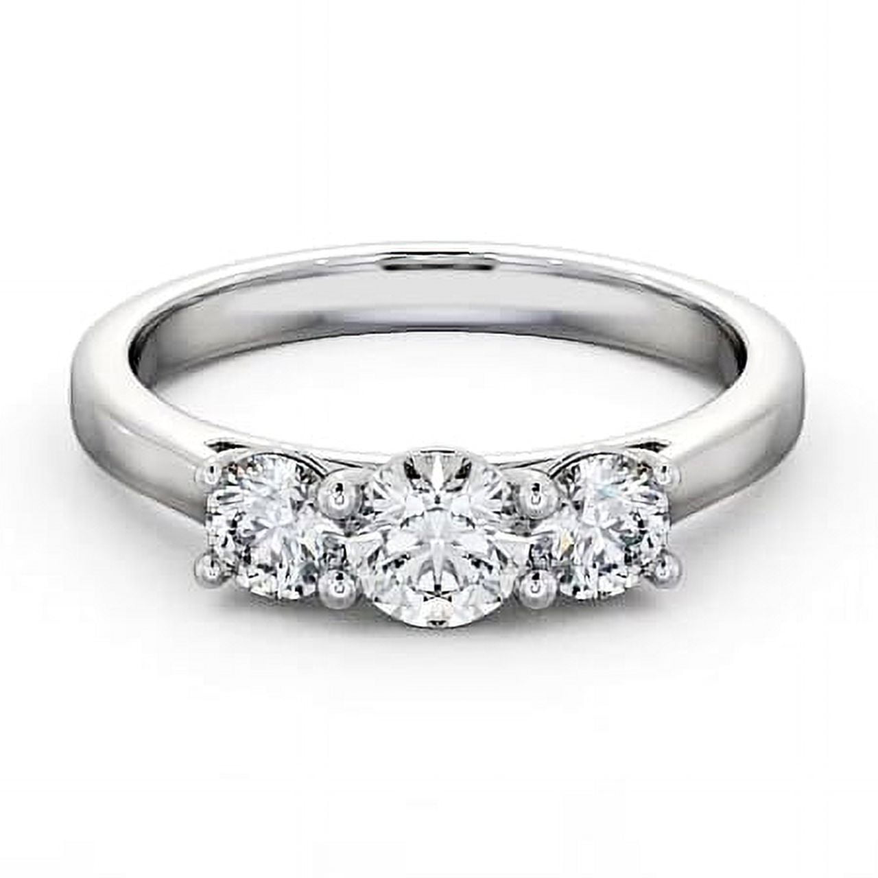 Alpha Jewelry 14K White Gold Plated Anniversary Rings - 2.1 Ct Round ...