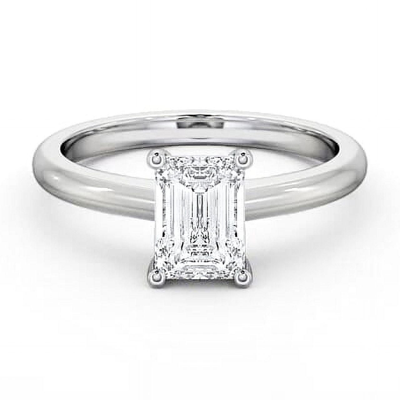 Alpha Jewelry 14K White Gold Plated Rings for Gifts - 2.2 Ct Emerald ...