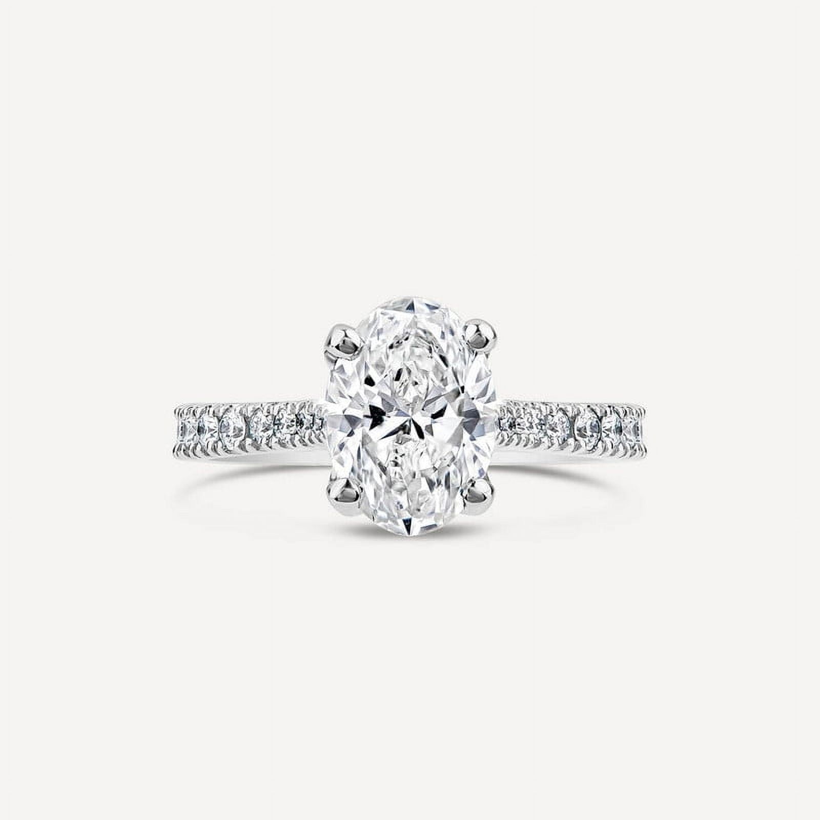 Alpha Jewelry 14K White Gold Plated Solitaire Rings - Prong Set 1.9 Ct ...