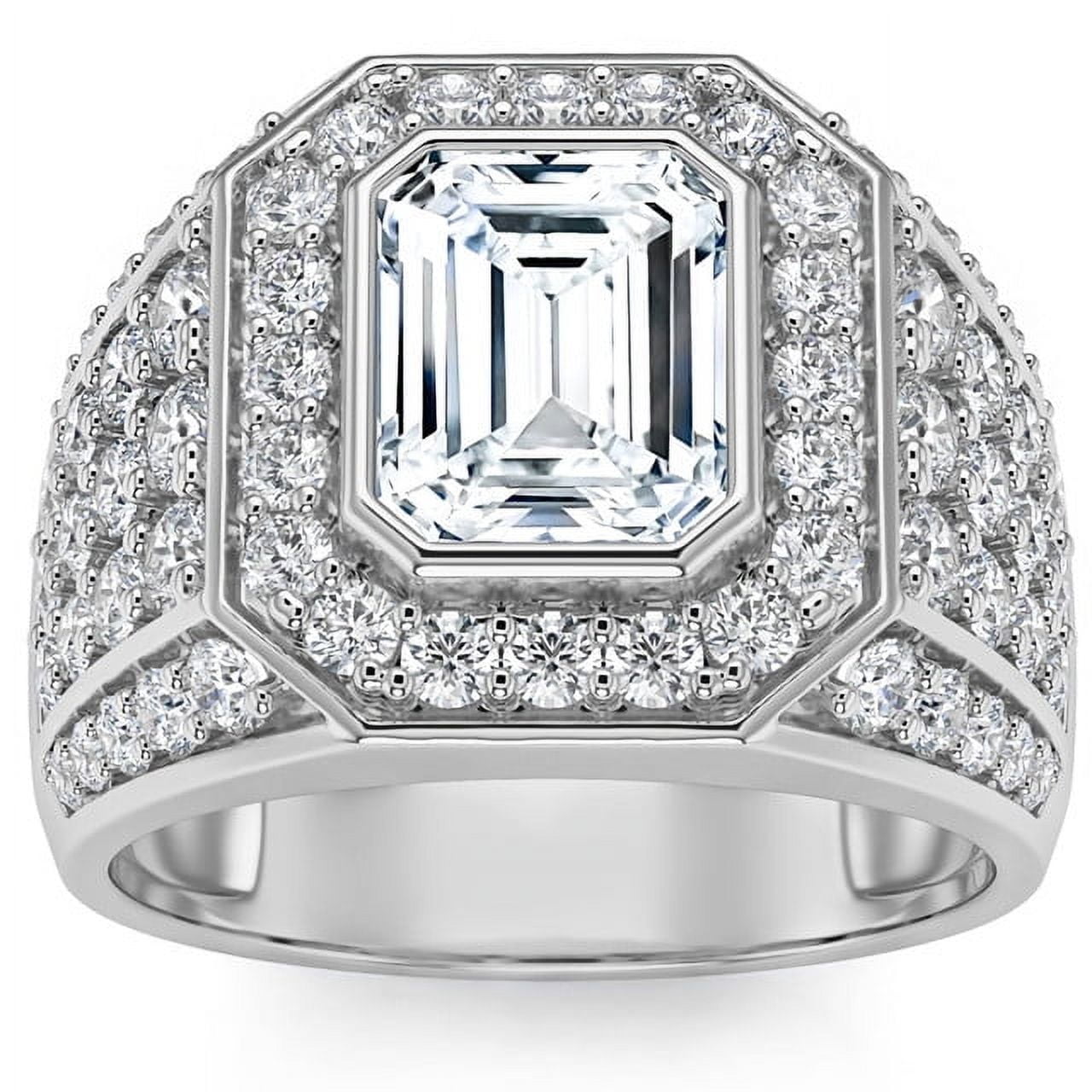 Alpha Jewelry 14K White Gold Plated Vintage Diamond Ring - 1.5 Ct ...