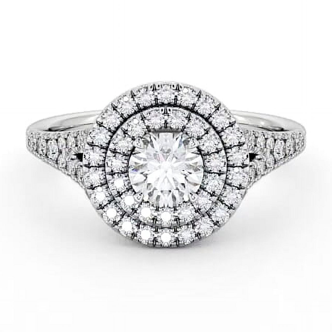 Alpha Jewelry 14K White Gold Plated Wedding Anniversary Rings - 1.6 Ct ...