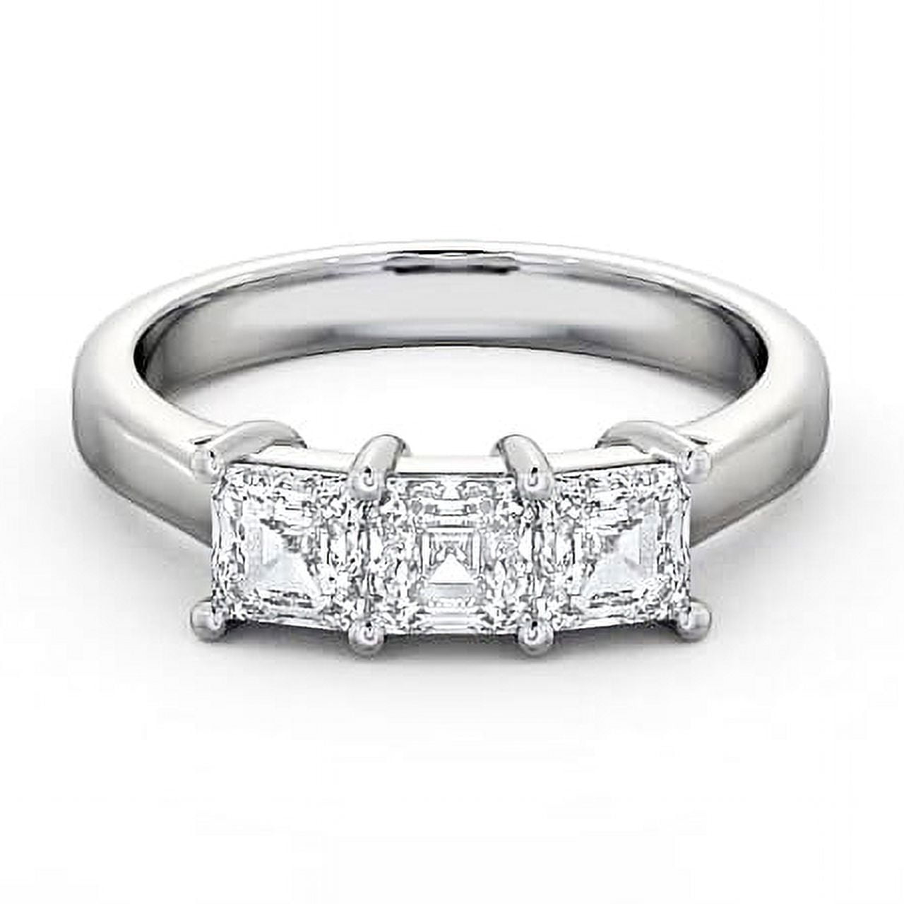 Alpha Jewelry 2 Ct Princess Cut Moissanite Solitaire Ring for Women's ...