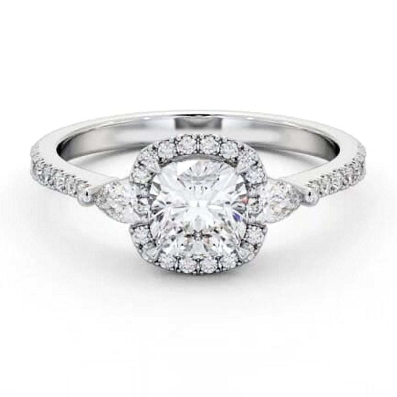 Alpha Jewelry 2 Ct VVS1/D Oval Cut Moissanite Solitaire Rings - 14K ...