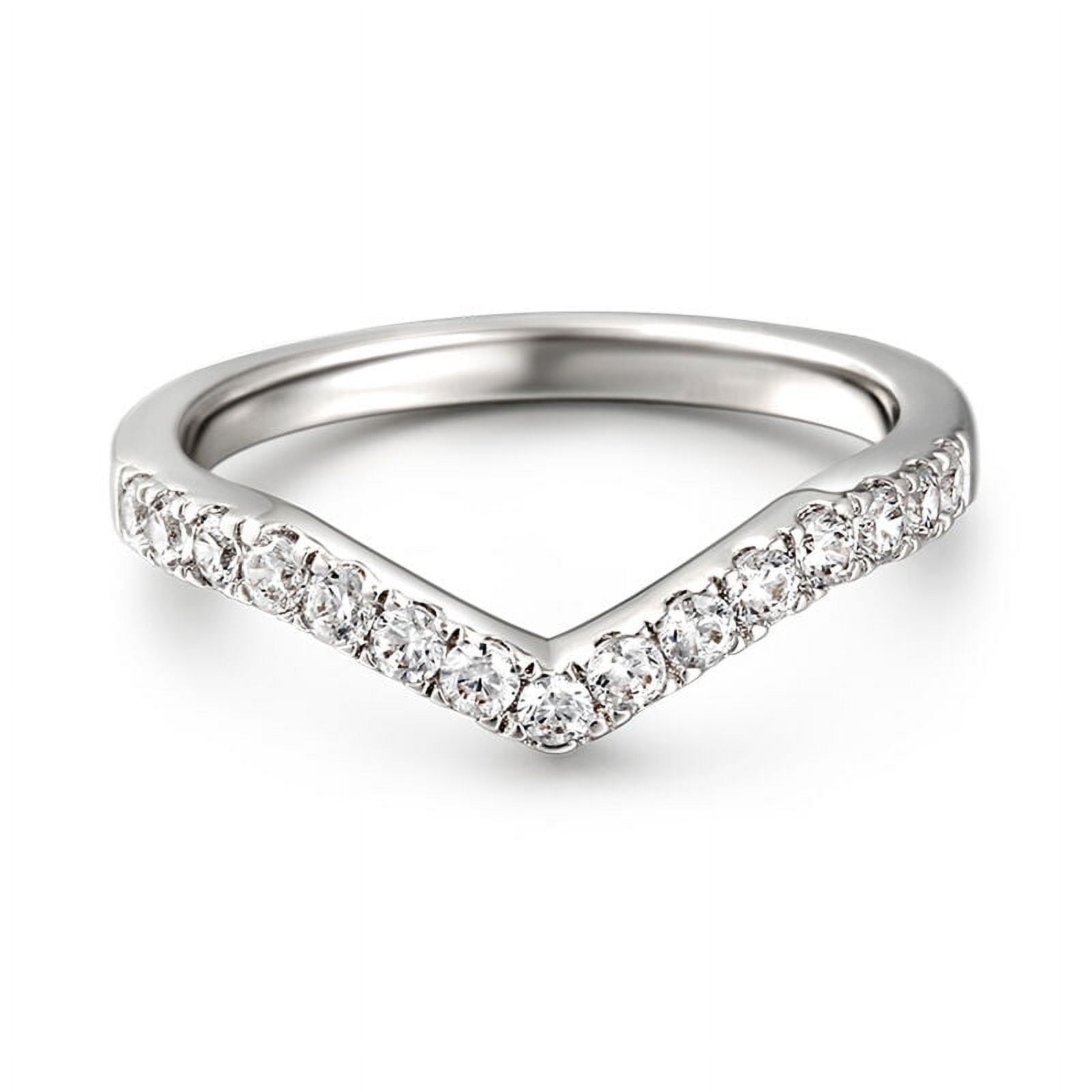 Alpha Jewelry Brilliant 1 Ct Round Cut Moissanite Ring - 14K White Gold ...