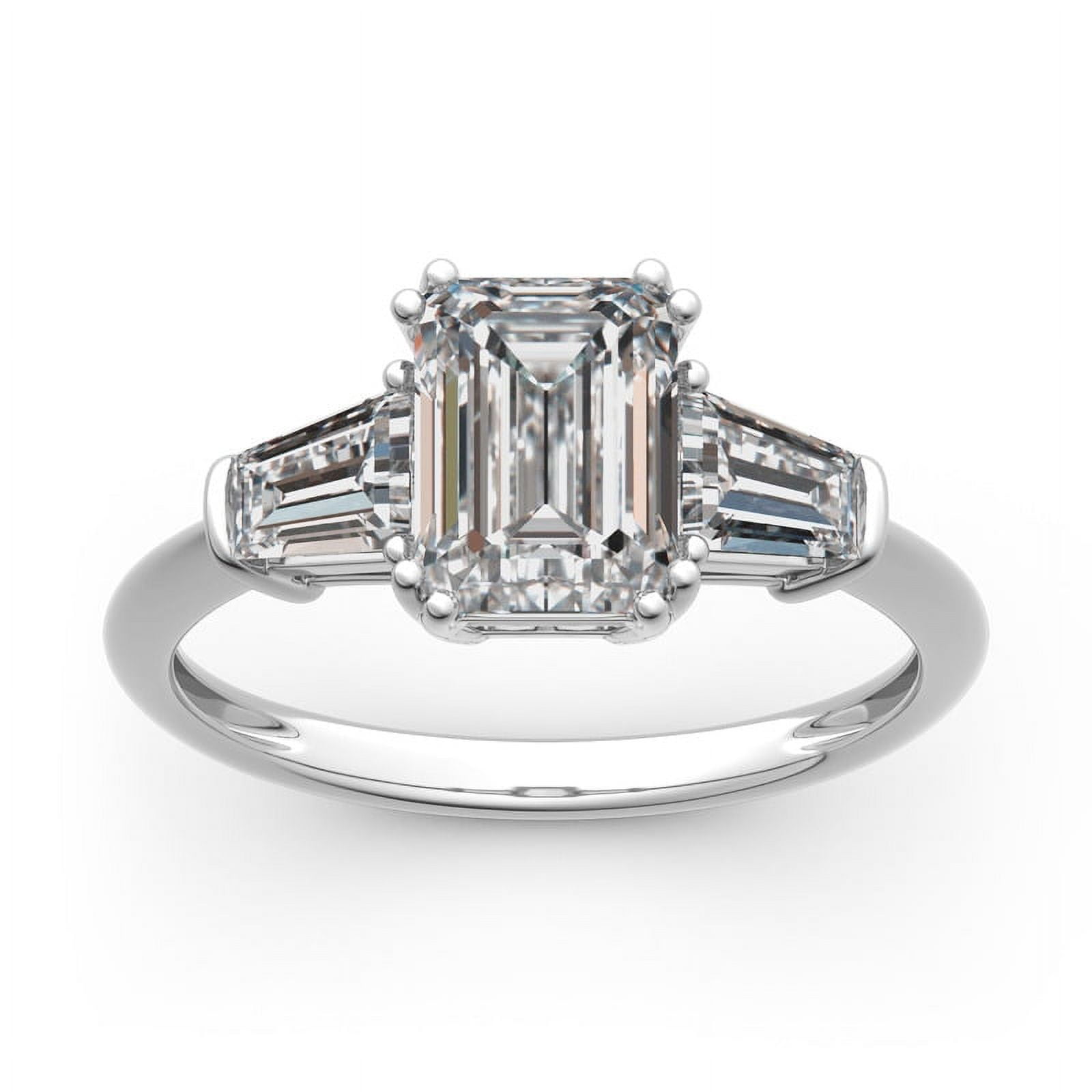 Alpha Jewelry Excellant 2 Ct Oval Cut Moissanite Rings -14K White Gold ...