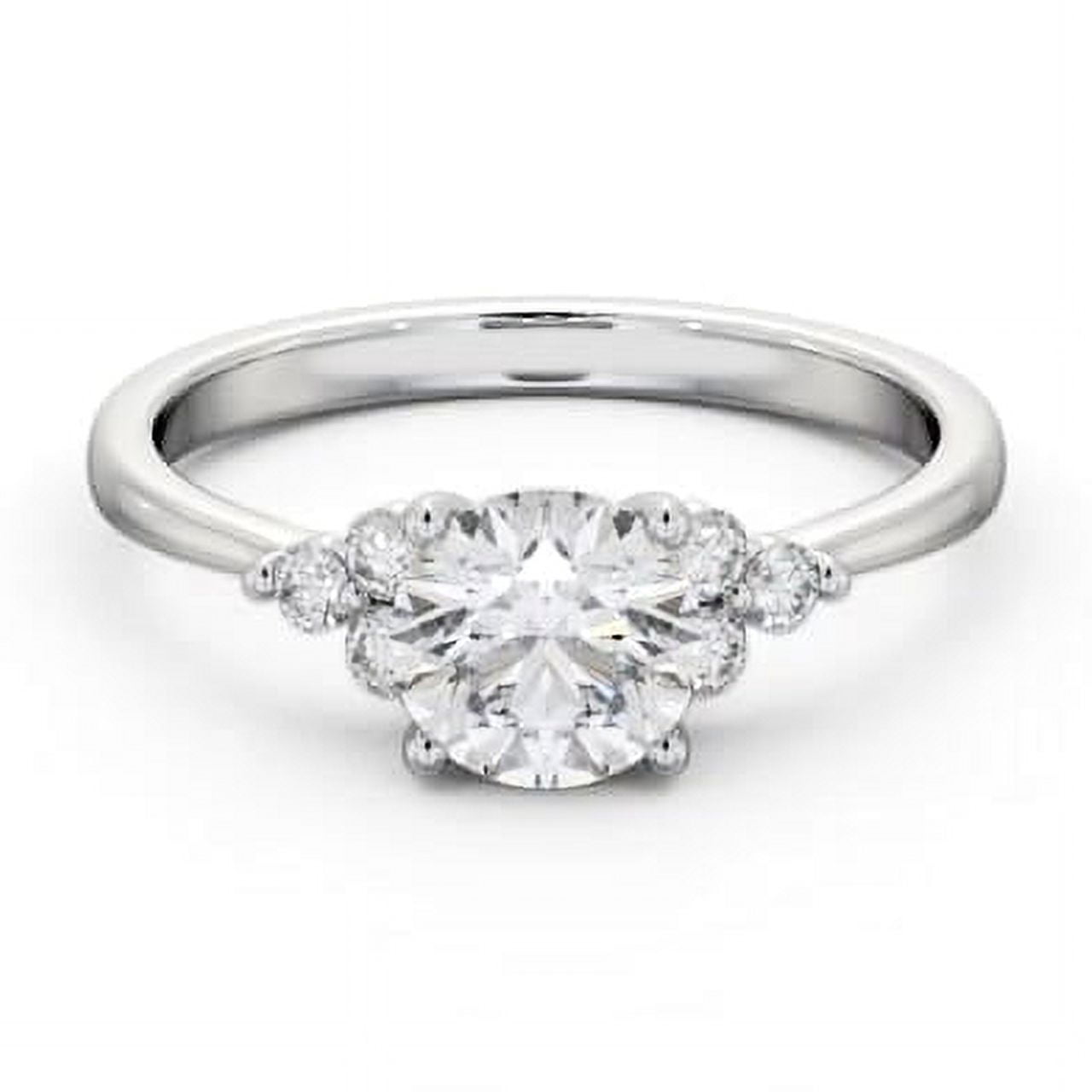 Alpha Jewelry Oval Cut Excellent 2 Ct Moissanite Ring For Women's - 14K White Gold Plated ...