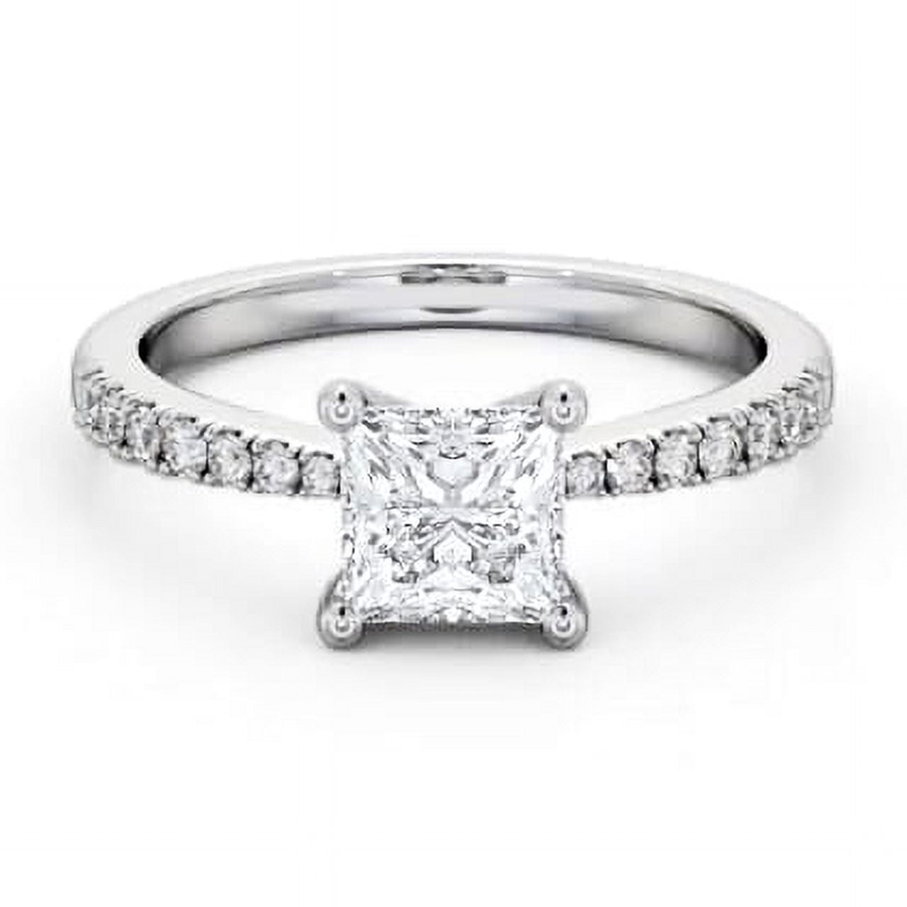 Alpha Jewelry Princess Cut 1.8 Ct Moissanite Engagement Rings - 14K ...