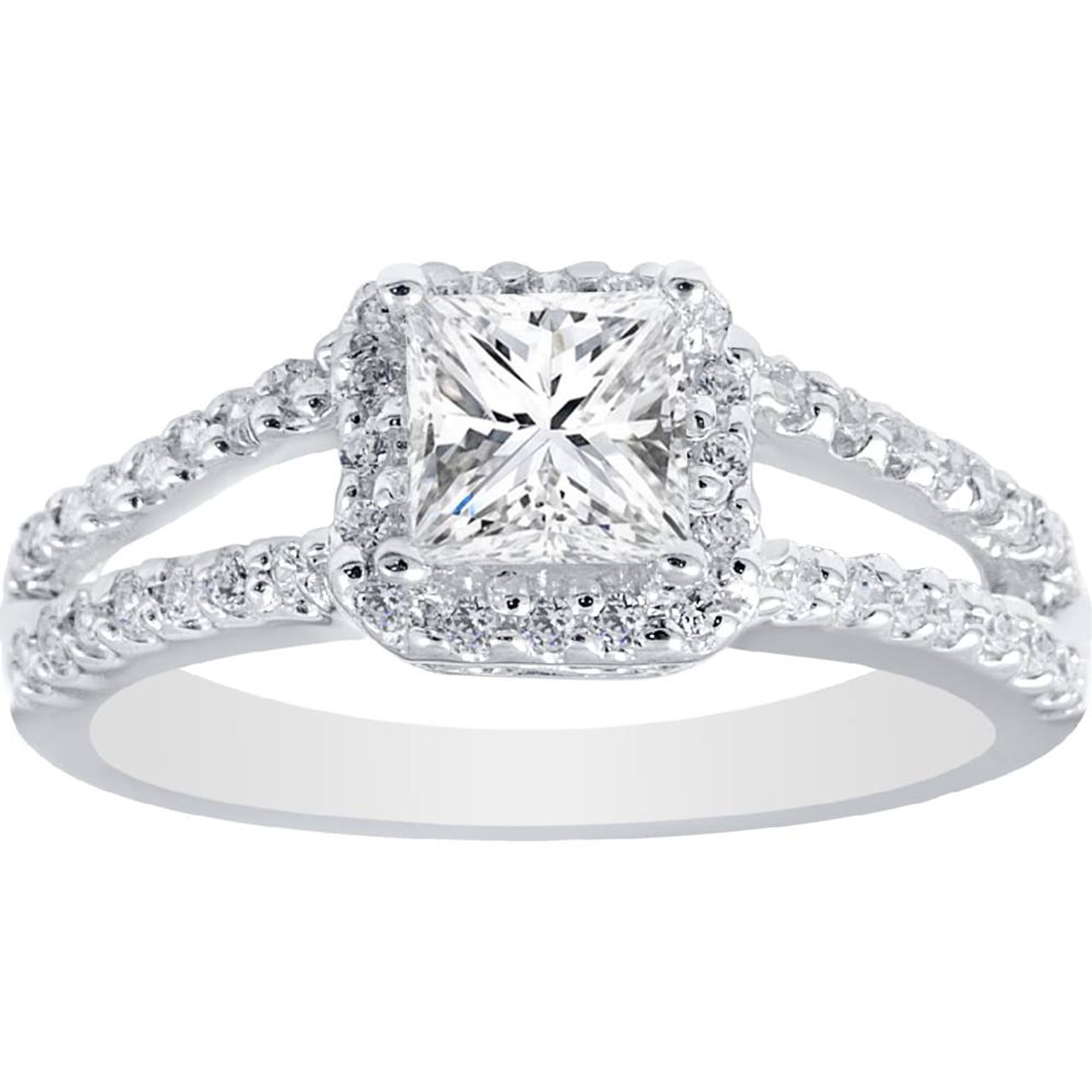 Alpha Jewelry Princess Cut Excellent 1.4 Ct Diamond Ring for Women ...