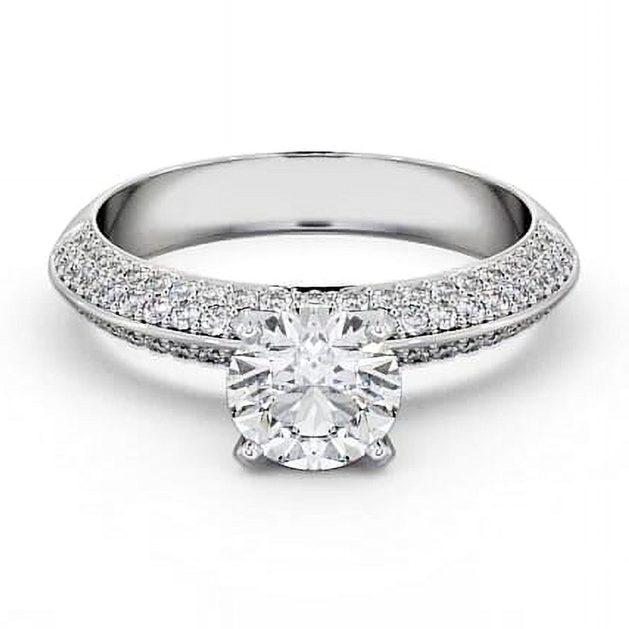 Alpha Jewelry Round 14K White Gold Plated Engagement Ring - 1.5 Ct ...