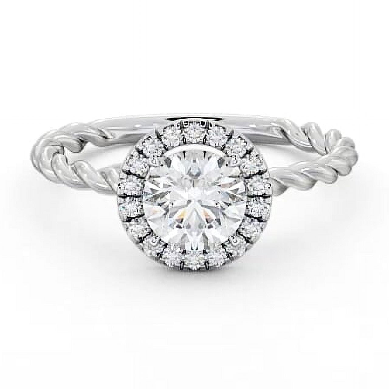 Alpha Jewelry Round Cut 2.6 Ct Moissanite Jewelry - 14K White Gold ...