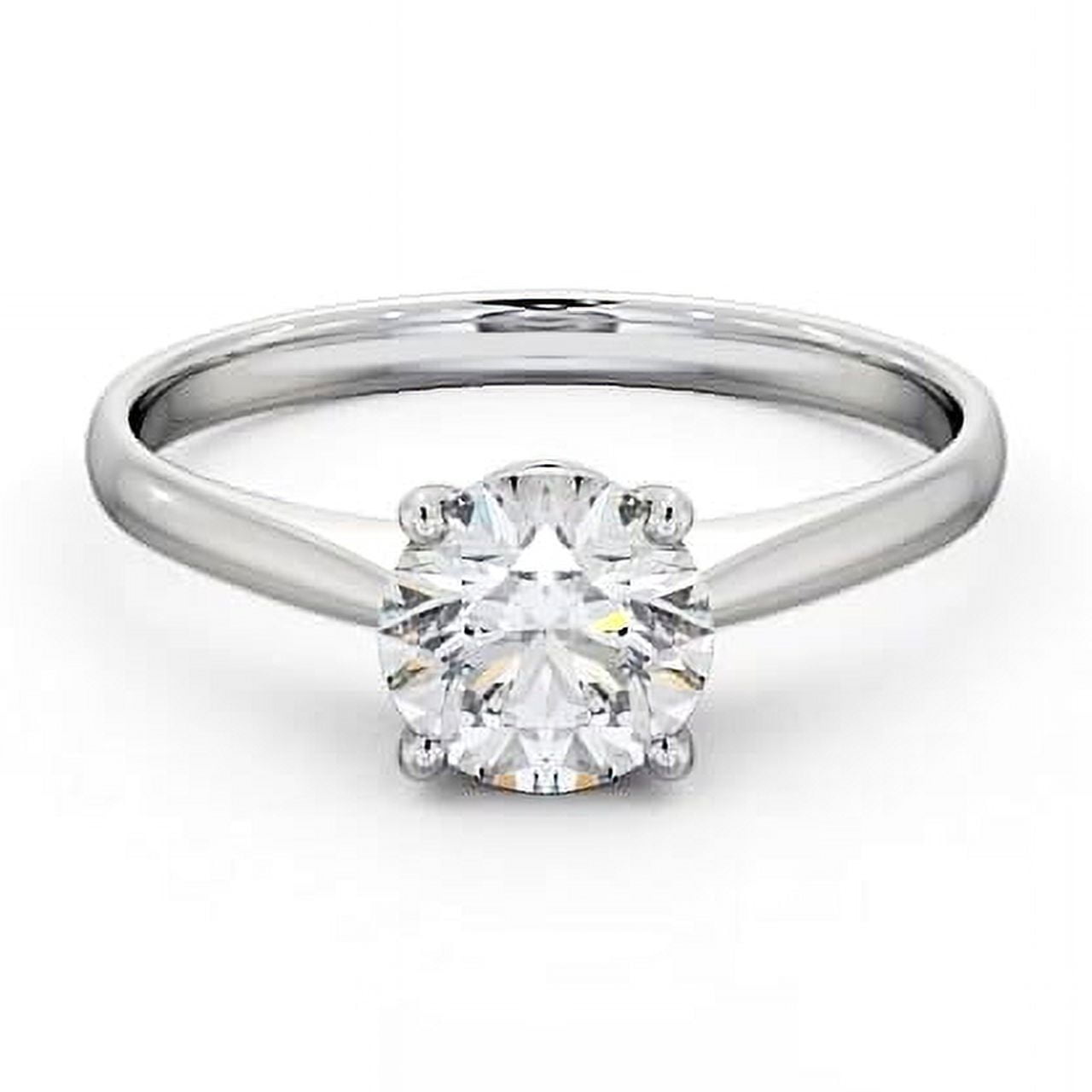 Alpha Jewelry Silver 14K White Gold Plated Ring - 1.9 Ct VVS1/D Round ...