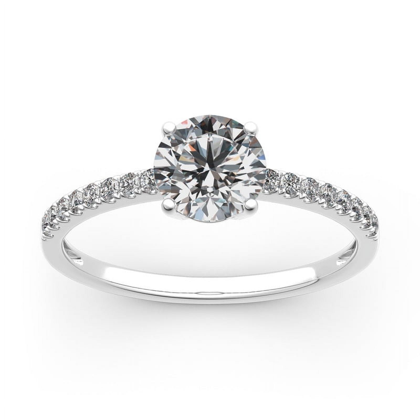 Alpha Jewelry Silver14K White Gold Plated Moissanite Ring - 1.7Ct VVS1 ...