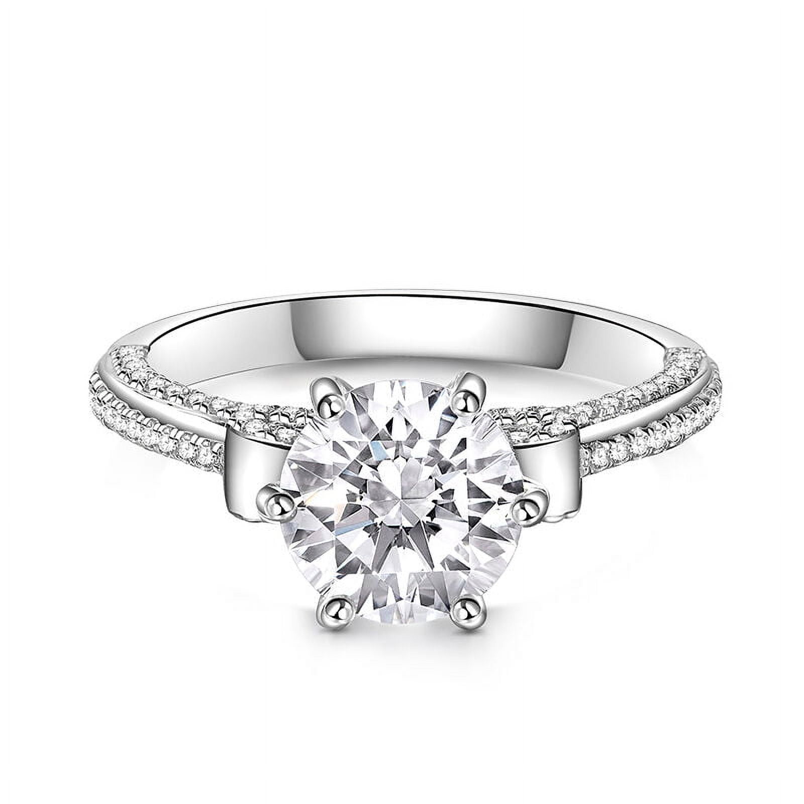 Alpha Jewelry Wedding 14K White Gold Plated Bow Rings - 2.4 Ct ...