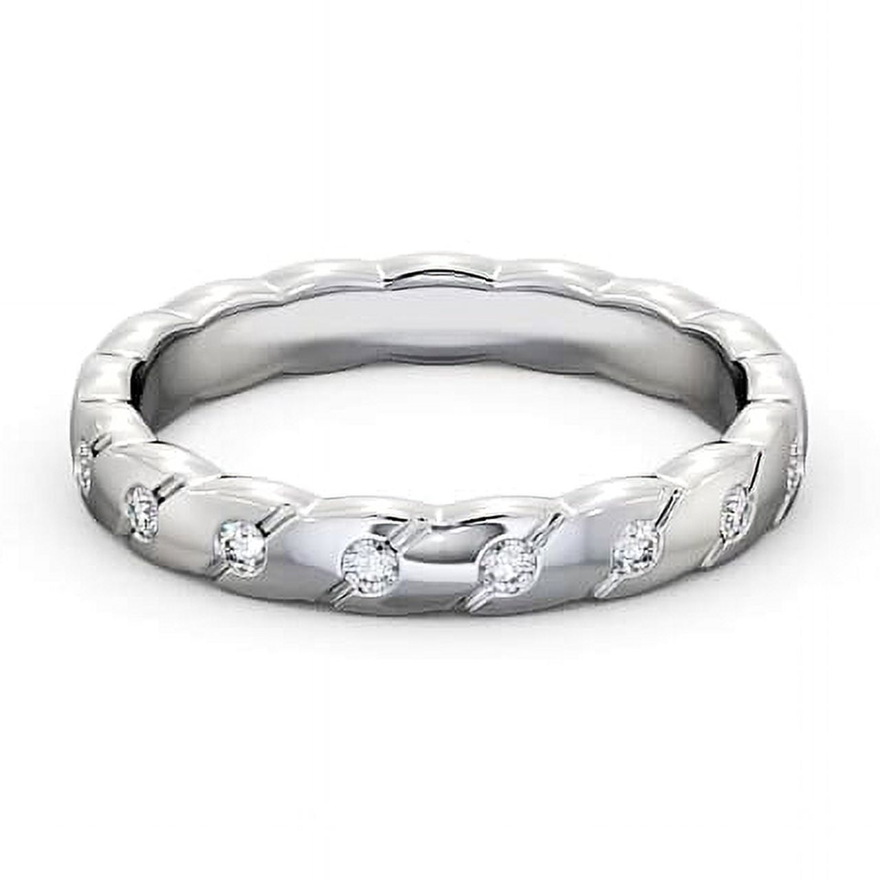 Alpha Jewelry14K White Gold Plated Moissanite Ring - 0.7 Ct VVS1/D ...