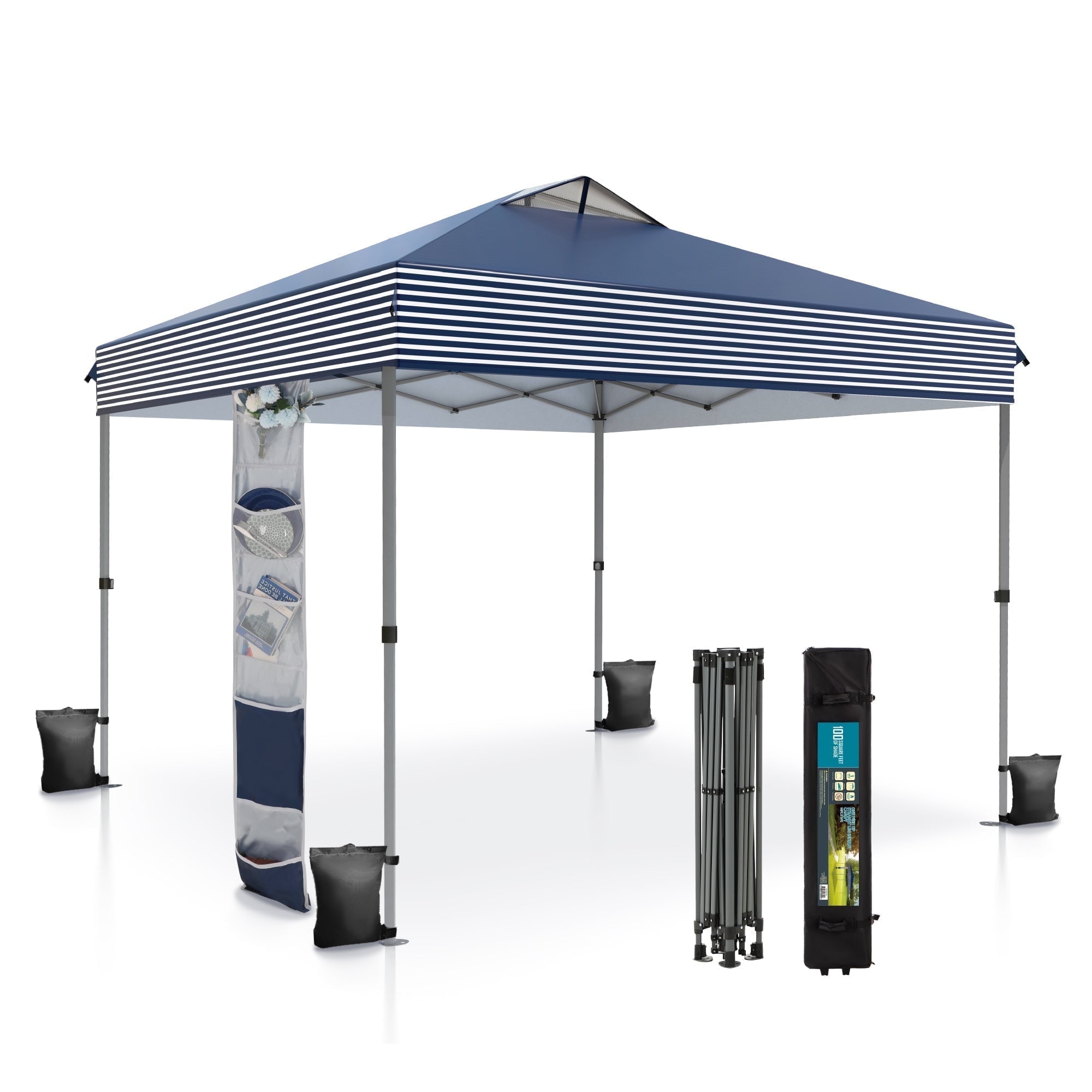 Alpha Joy 10x10ft Pop-up Canopy Instant Outdoor Canopy Tent Portable ...