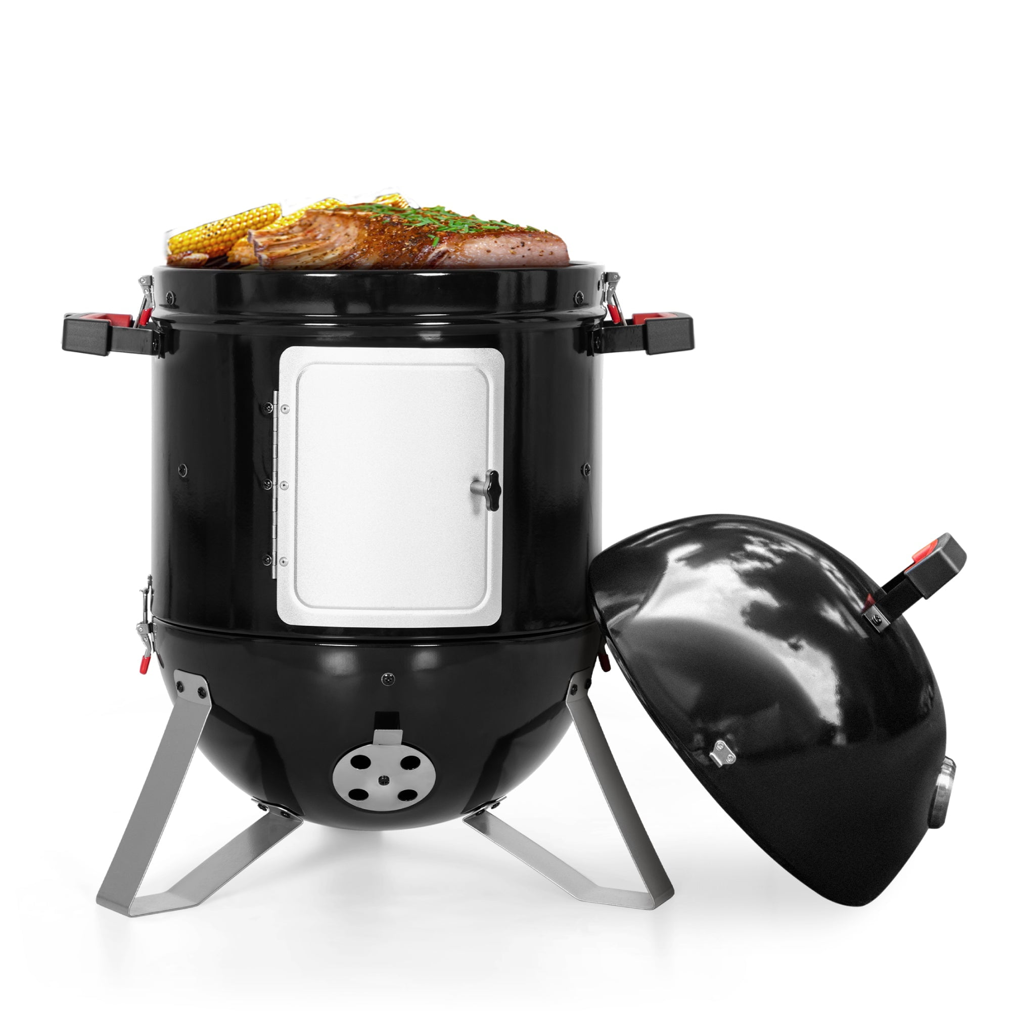 Alpha Joy 18-inch Vertical Charcoal Smoker BBQ Grill - Walmart.com