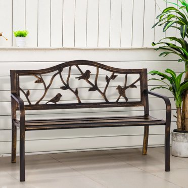 Innova Chippendale 4 ft. Cast Aluminum Park Bench - White - Walmart.com