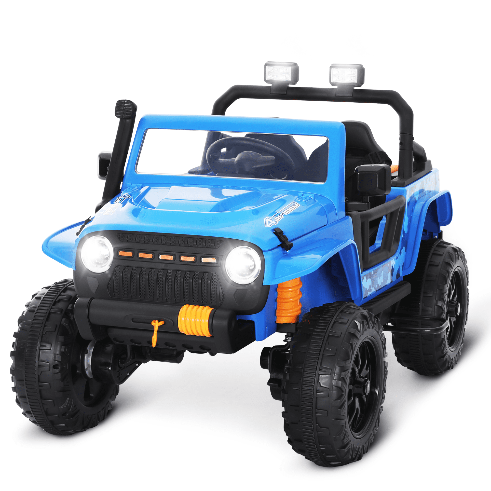 Alpha Joy 2-Seater Kids Ride on Truck 24V Electric Jeep Car with Remote ...