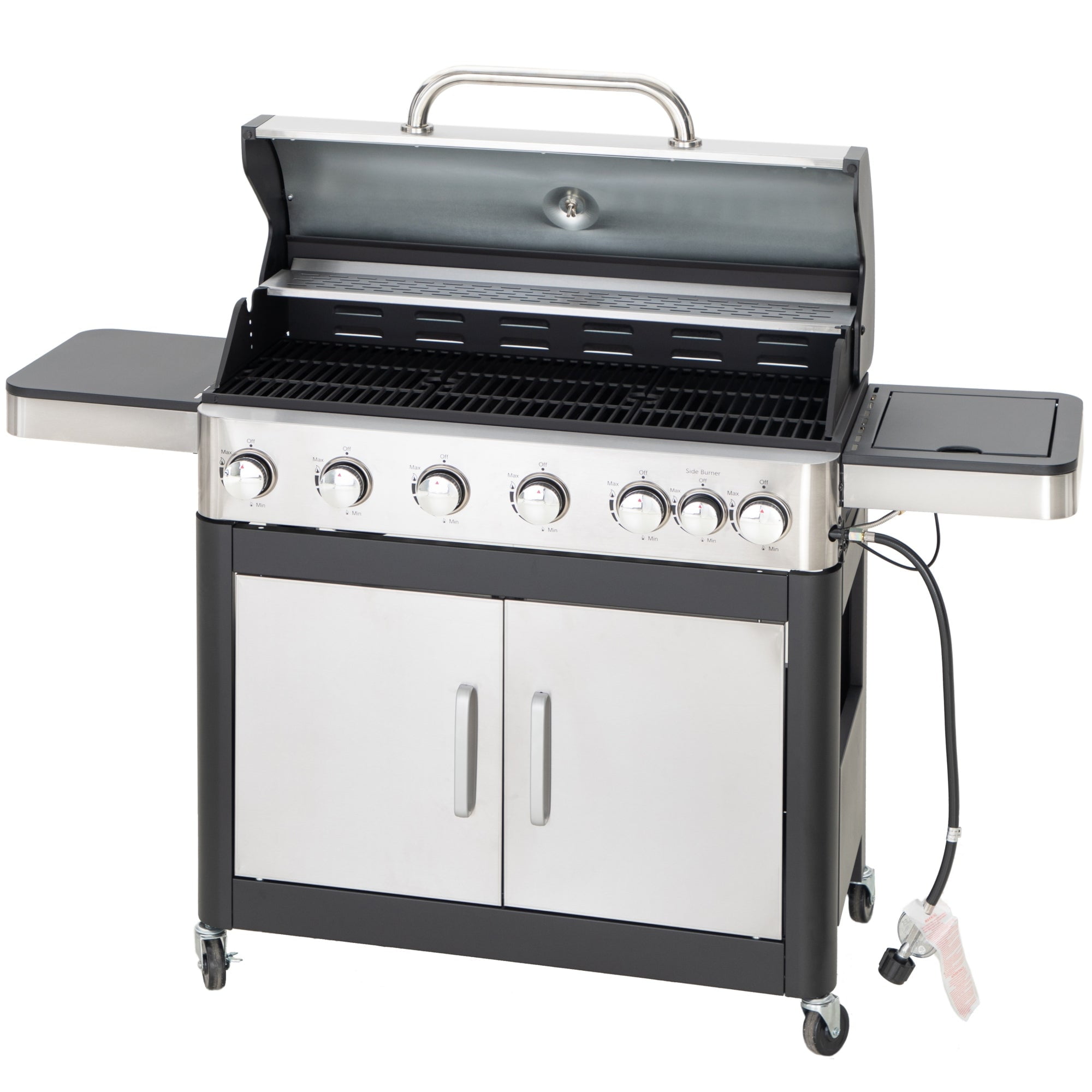 Alpha Joy Heavy Duty Stainless Steel 6-Burner BBQ Propane Gas Grill ...