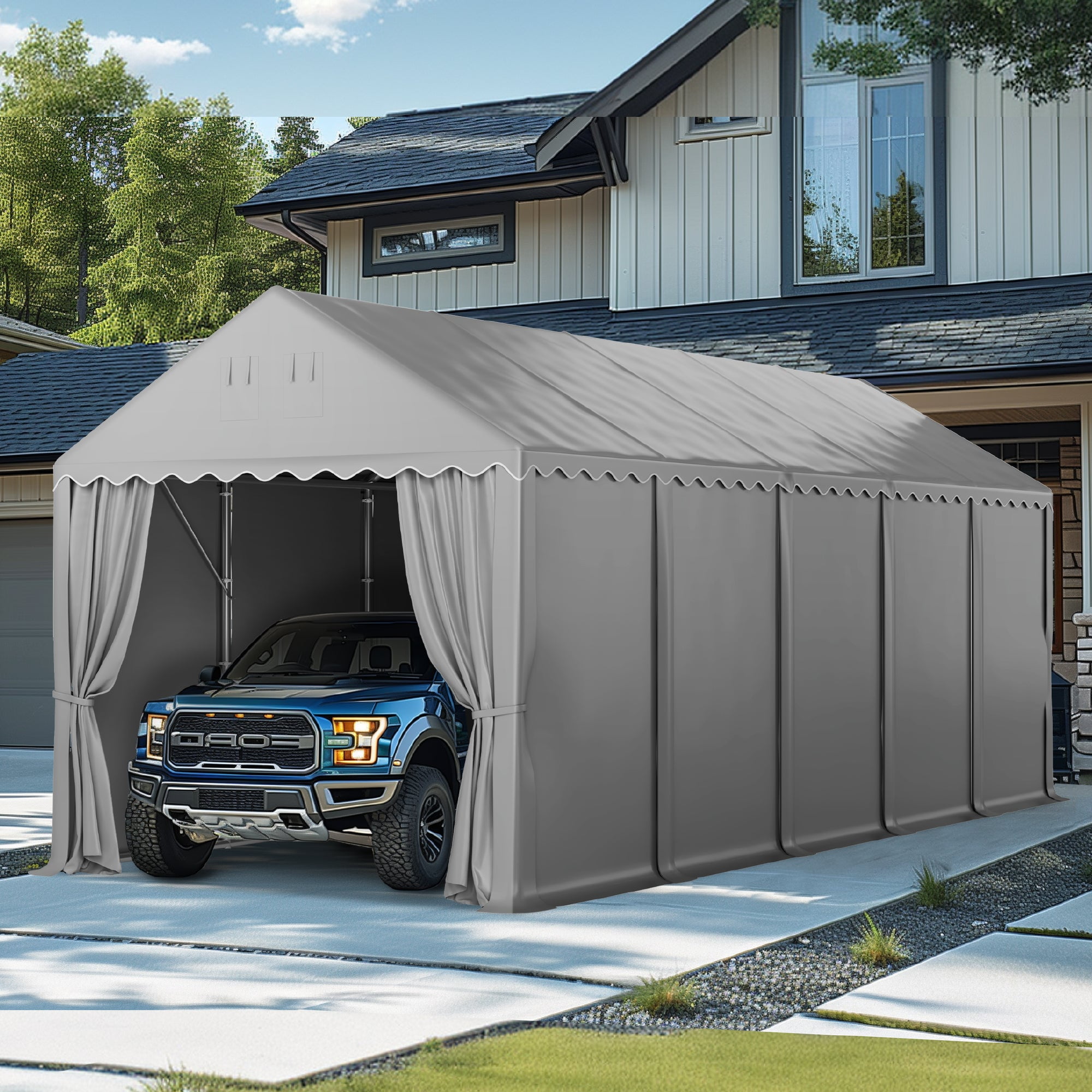 Alpha Joy Storage Shelter 13'x 32' Commercial Shelter Tent Outdoor ...