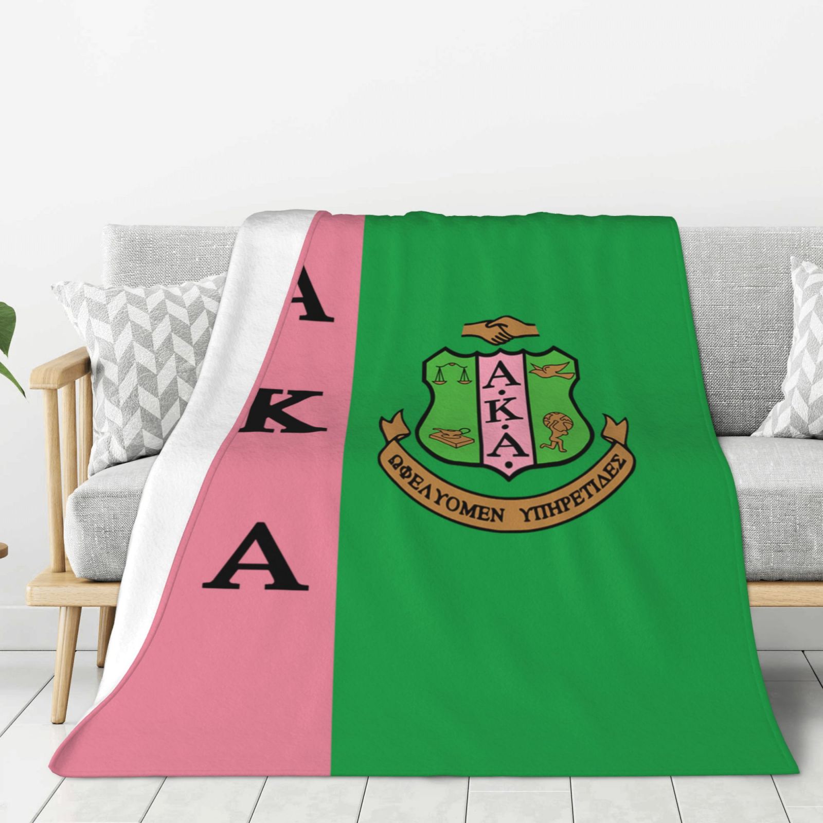 Alpha Kappa Alpha 20 Flannel Blanket - Lightweight & Soft Throw for ...