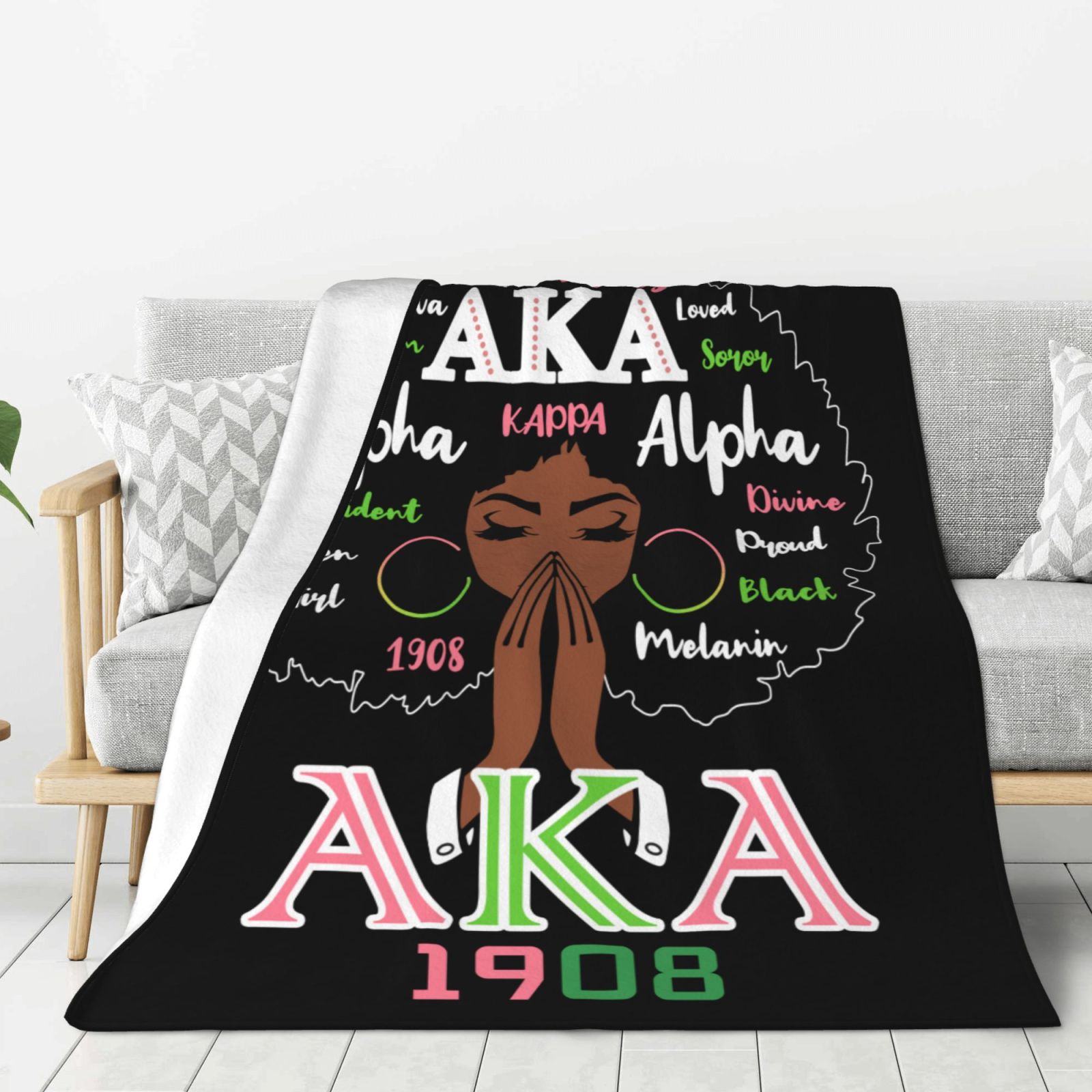 Alpha Kappa Alpha Flannel Blanket - Lightweight & Soft Throw for Kids ...