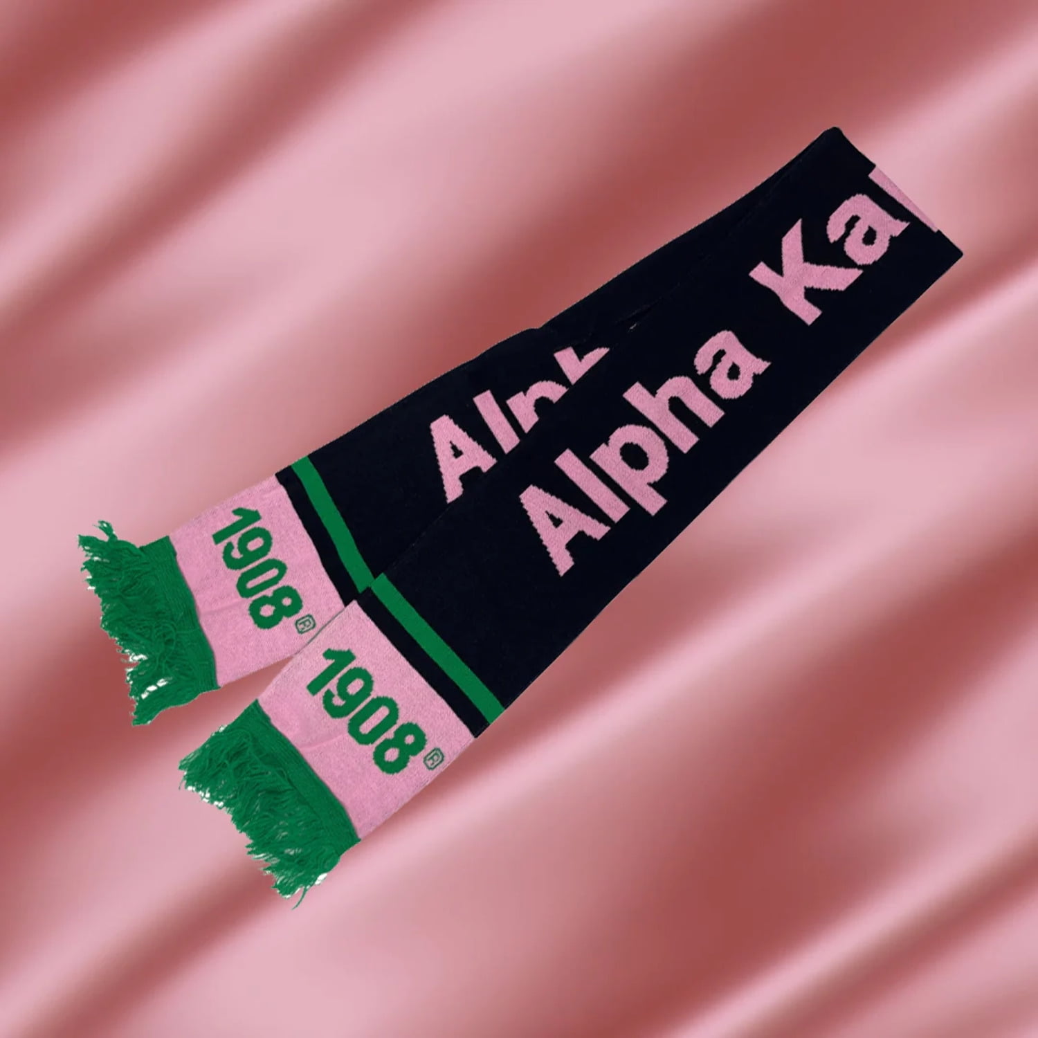 Alpha Kappa Alpha Knit Scarf Black - Walmart.com