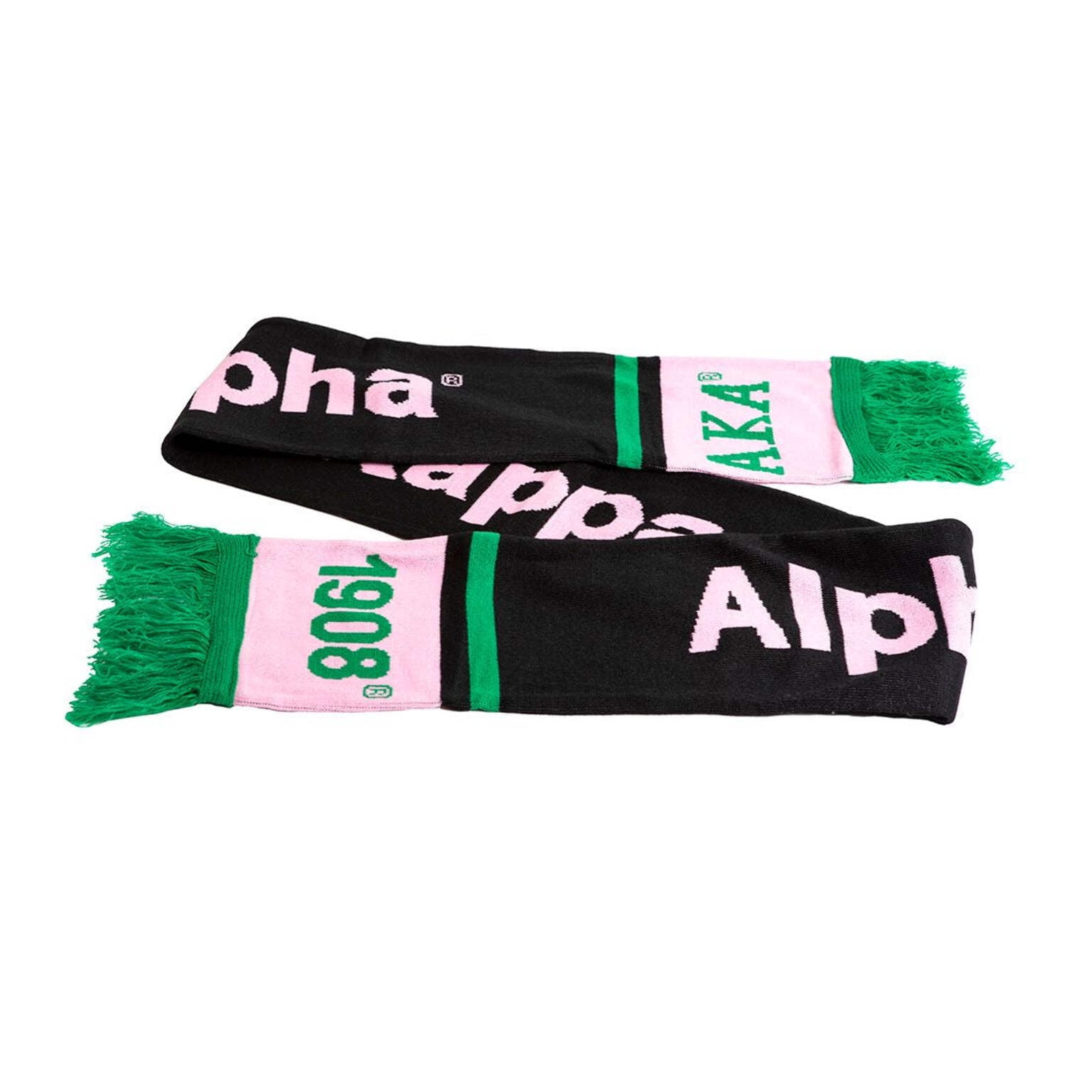 Alpha Kappa Alpha Knit Scarf Black - Walmart.com