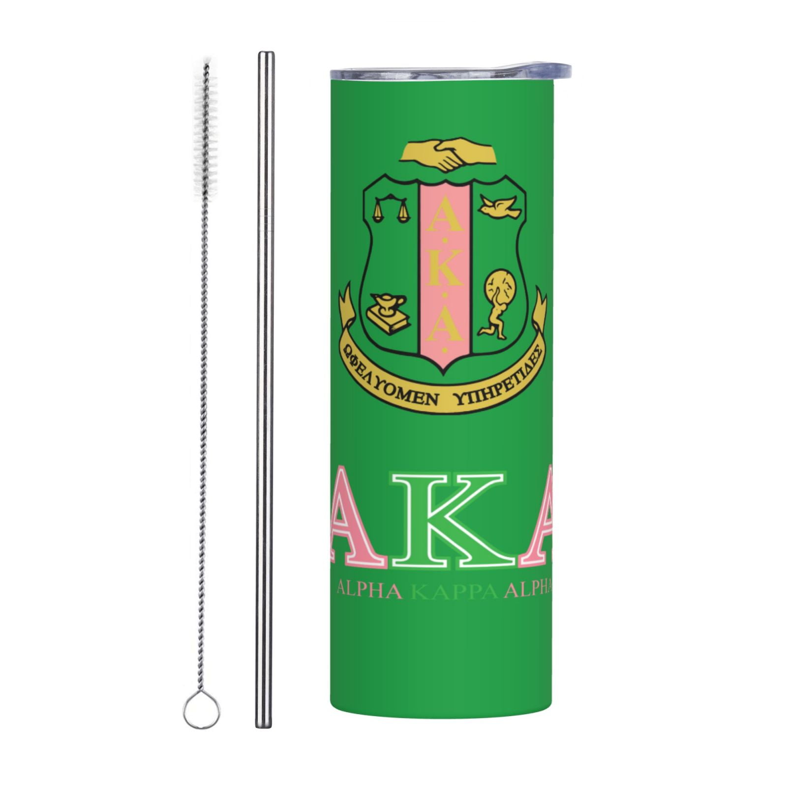 Alpha Kappa Alpha Sorority 20oz Insulated Tumblers with Lids and Straws ...