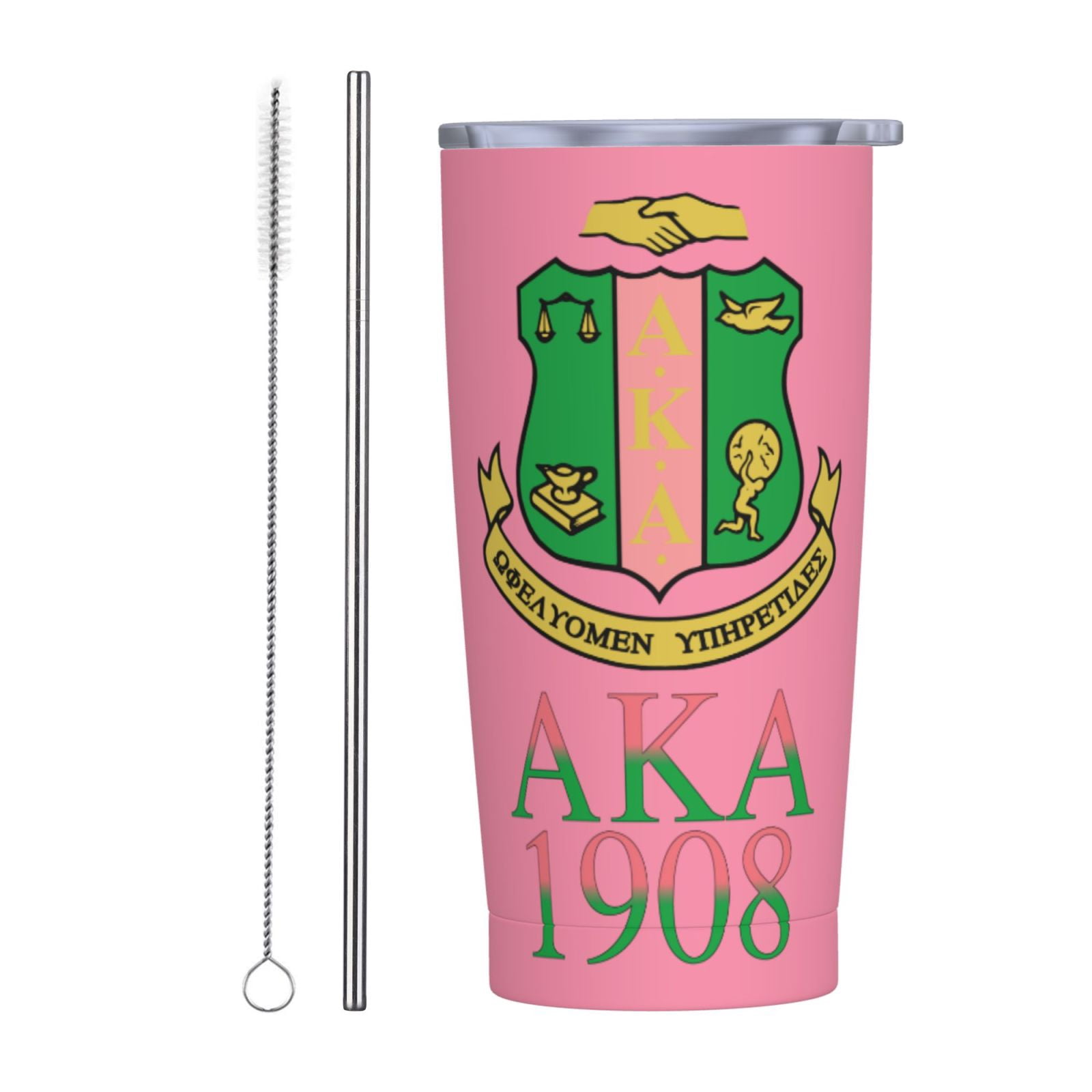 Alpha Kappa Alpha Sorority AKA 20oz Insulated Tumblers with Lids and ...