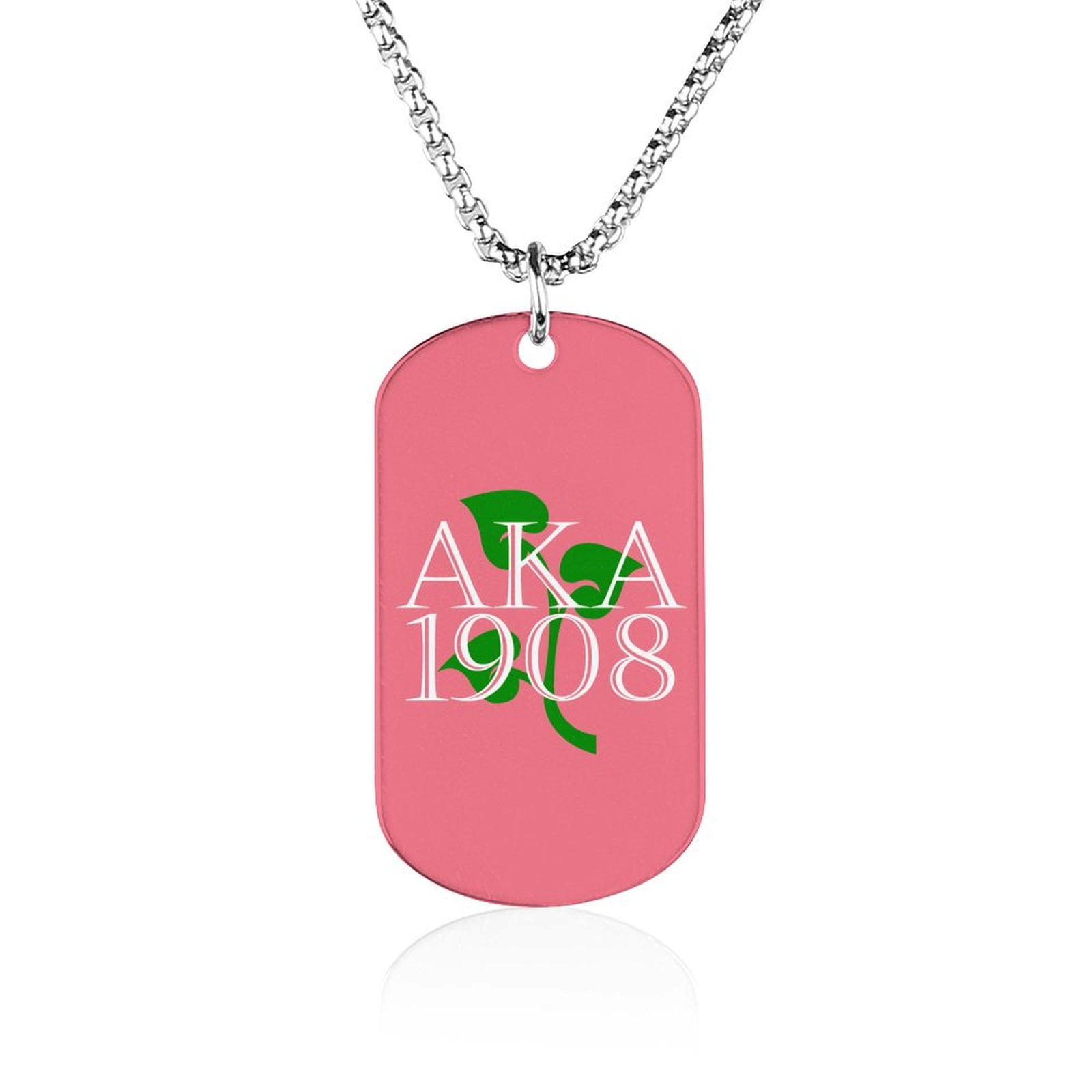 Alpha Kappa Alpha Titanium Steel Printed Memorial Necklace for Men And ...