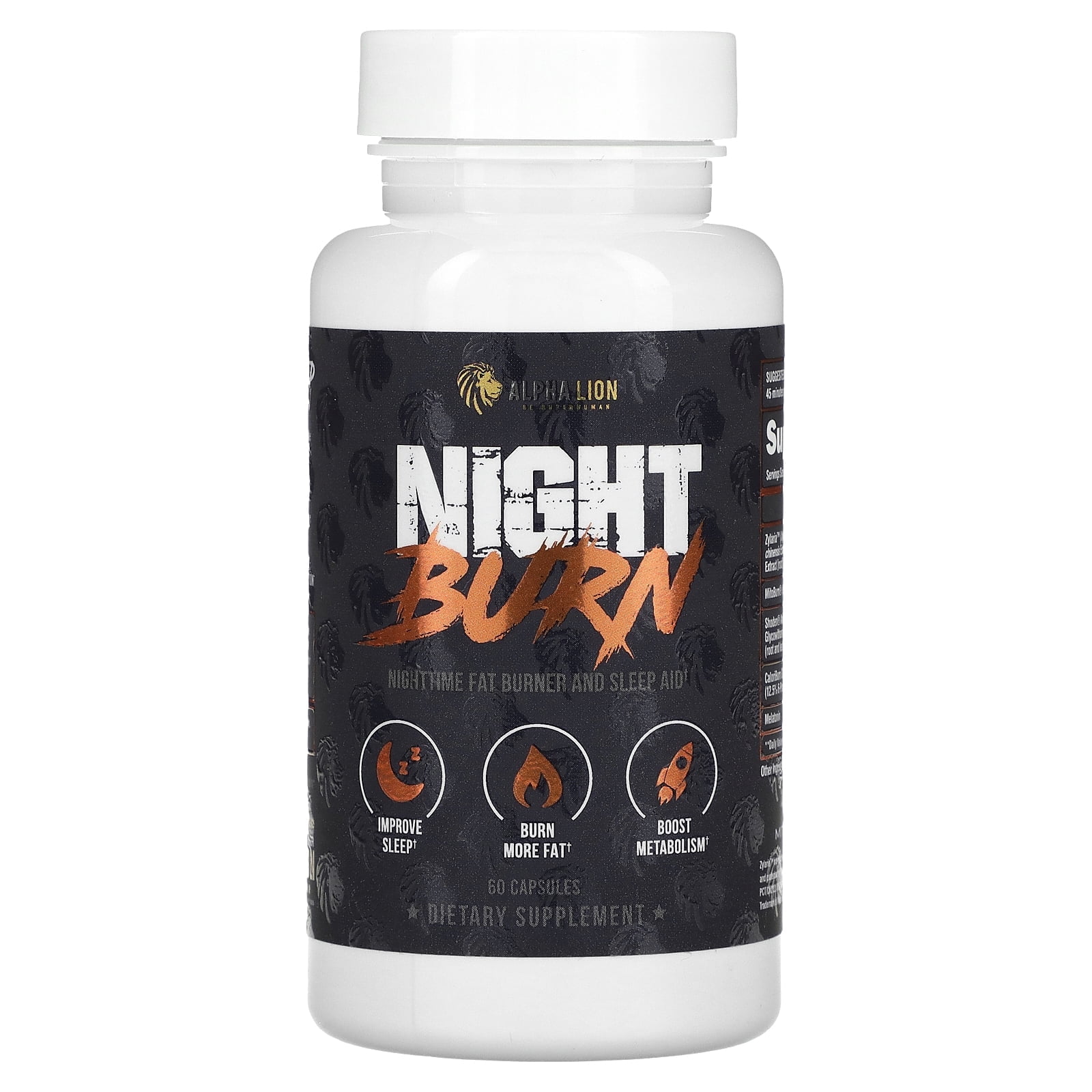 Alpha Lion Night Burn - Sleep Support, Metabolism Boost, Lean Muscle ...