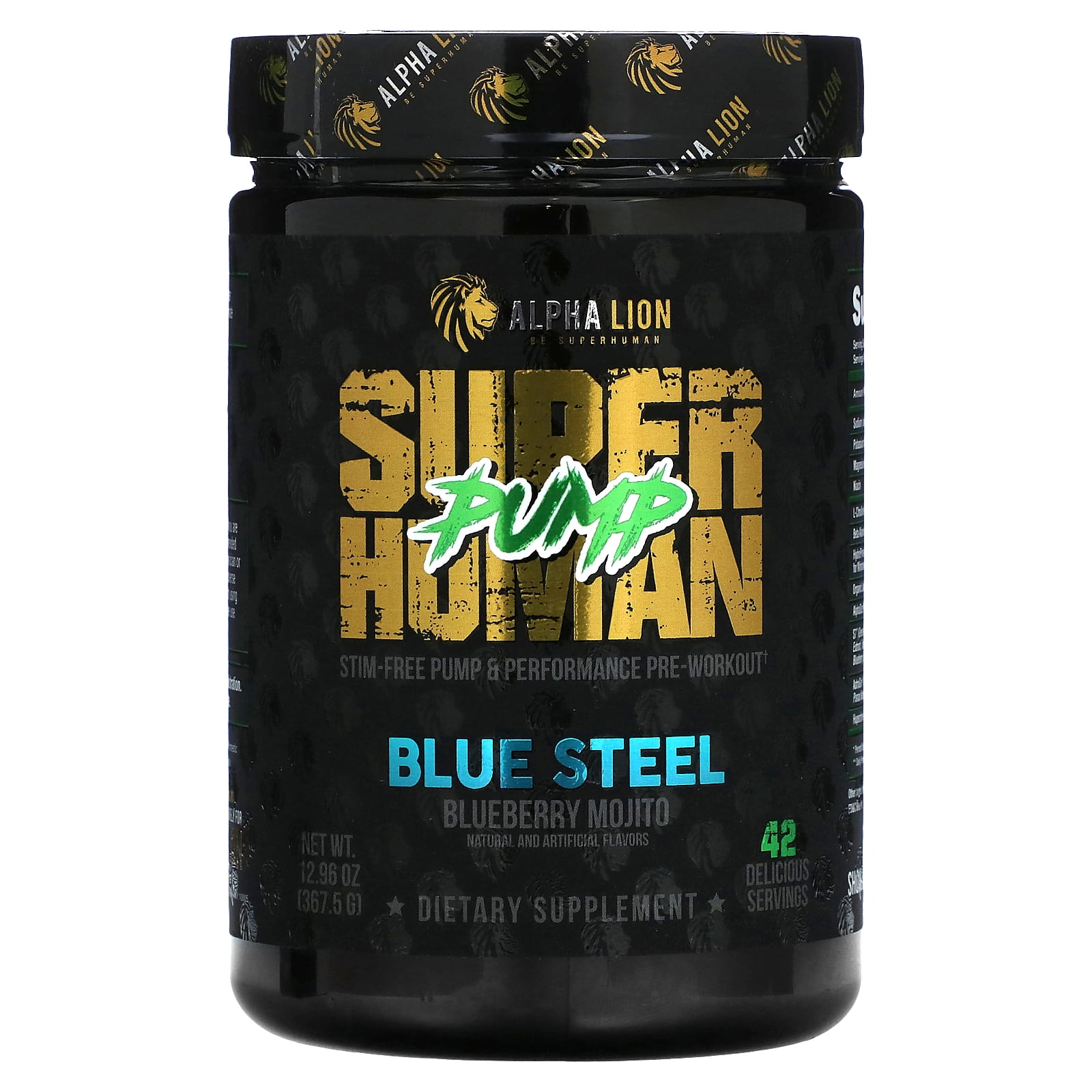 Alpha Lion Superhuman Pump - Blue Steel (Blueberry Mojito) - Energy ...