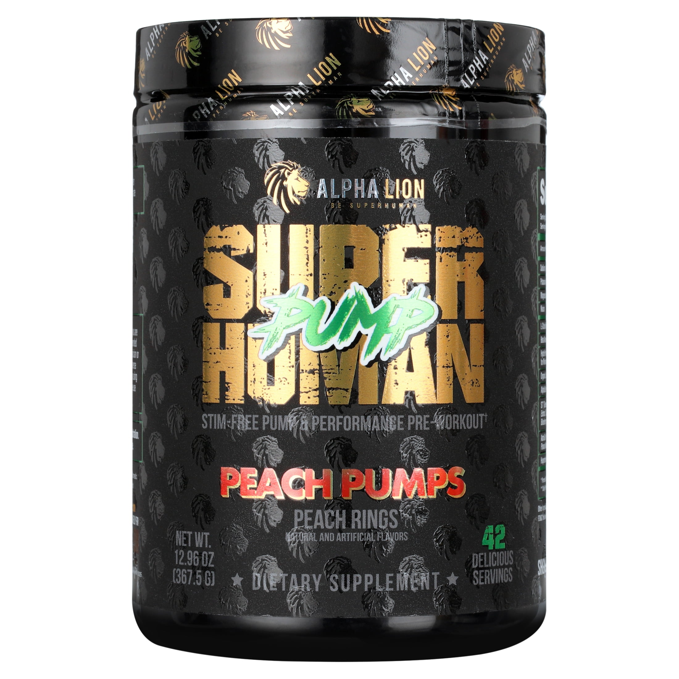 Alpha Lion Superhuman Pump, Stimulant Free Preworkout, Muscle Fullness, Peach Pumps - Walmart.com