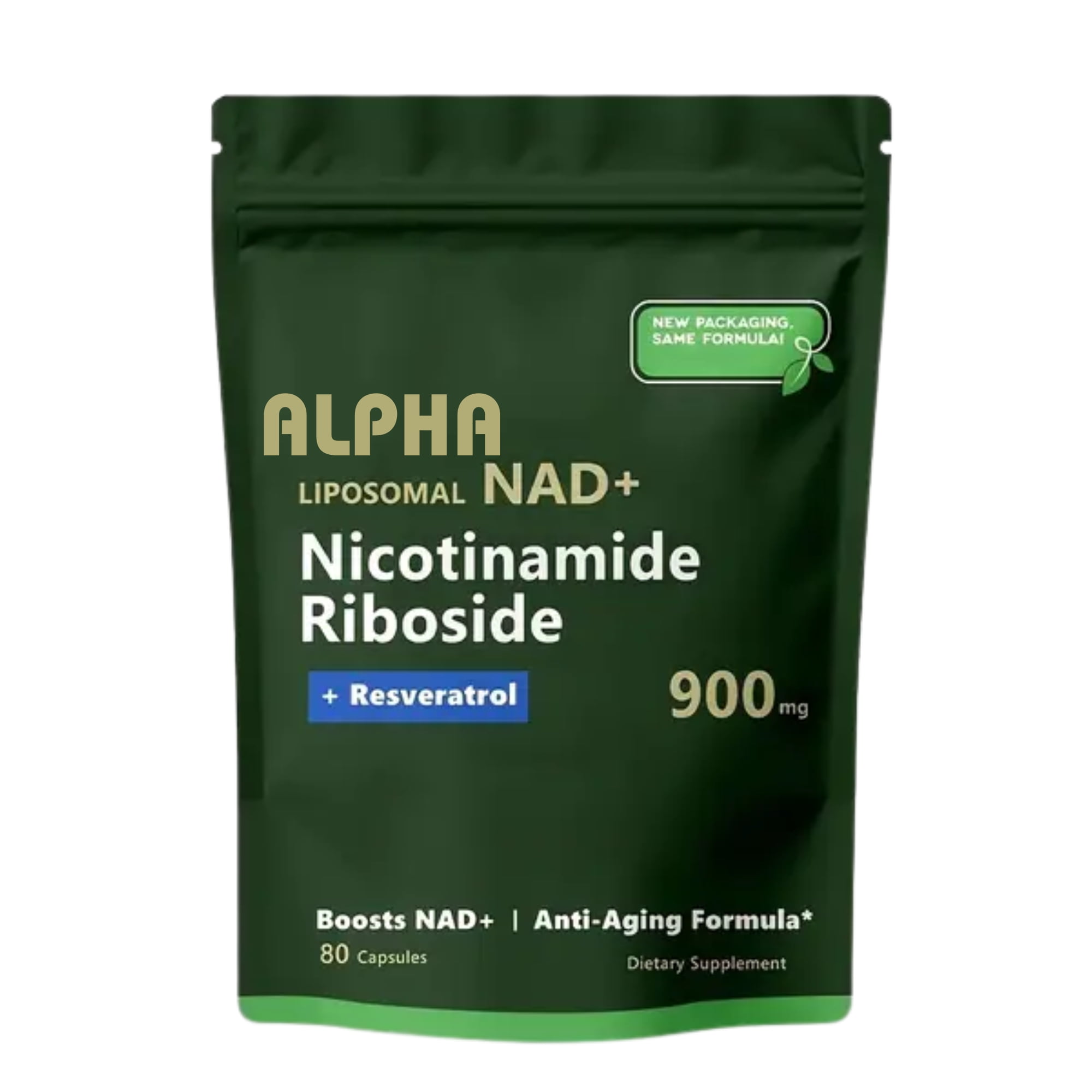 Alpha Liposomal NAD+ with Nicotinamide Riboside & Resveratrol, 900mg ...