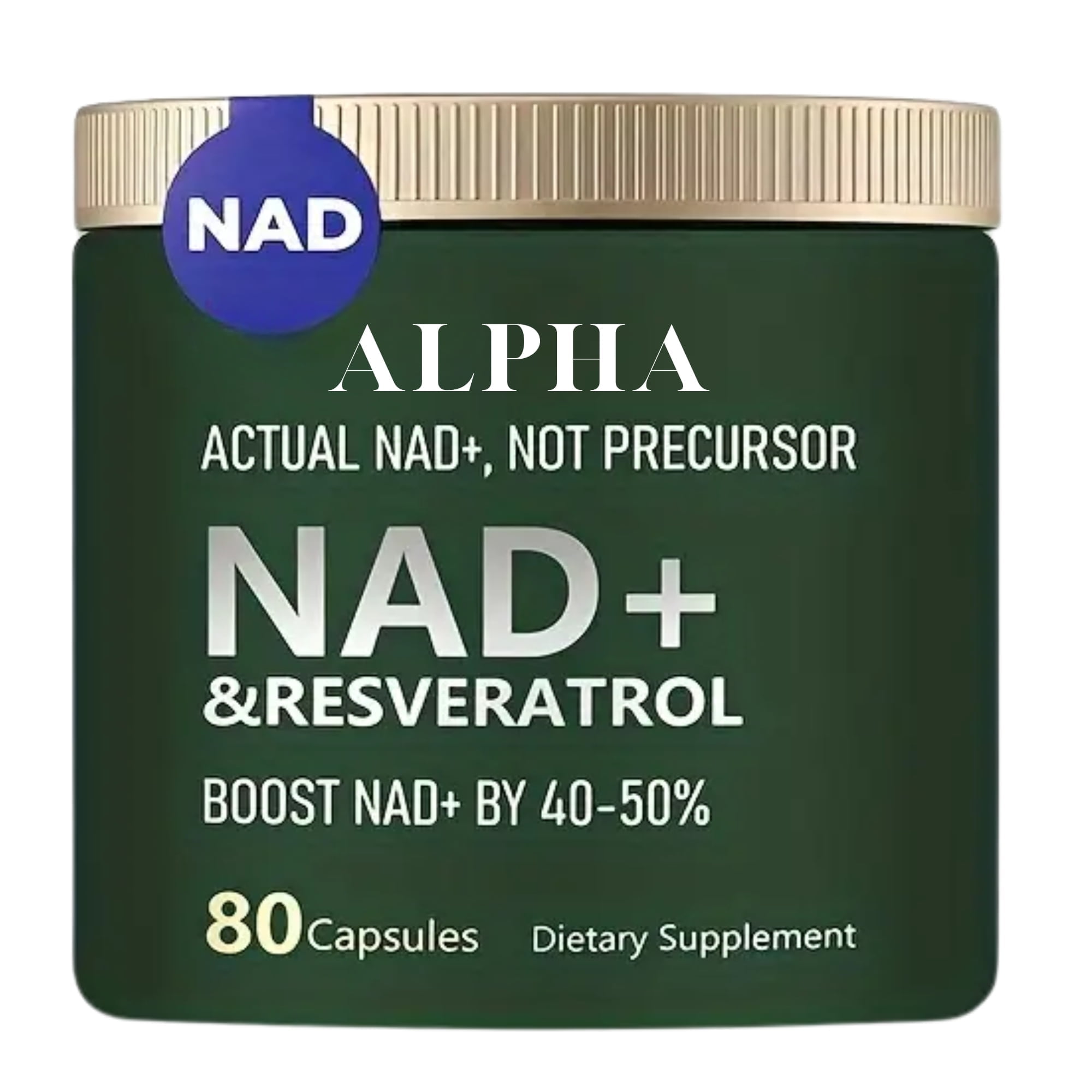Alpha Liposomal Nicotinamide Riboside & Resveratrol, 900mg, 80 Capsules ...