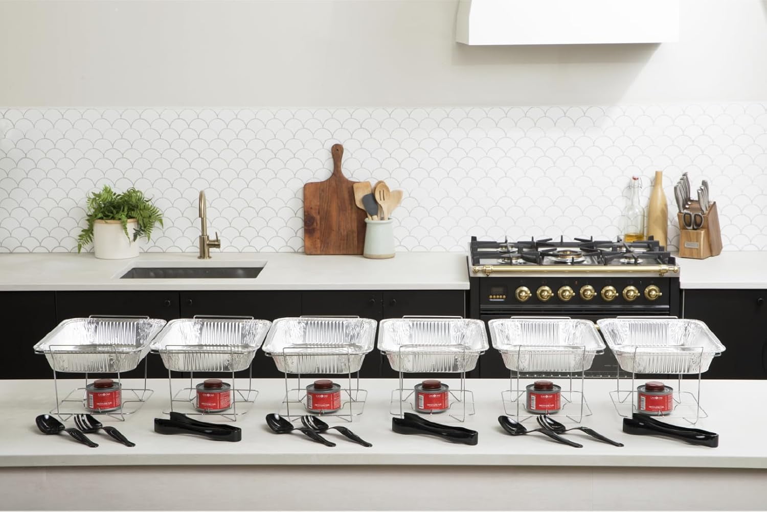 Alpha Living 12 Pack - Disposable Chafing Dish Buffet Set - Walmart.com