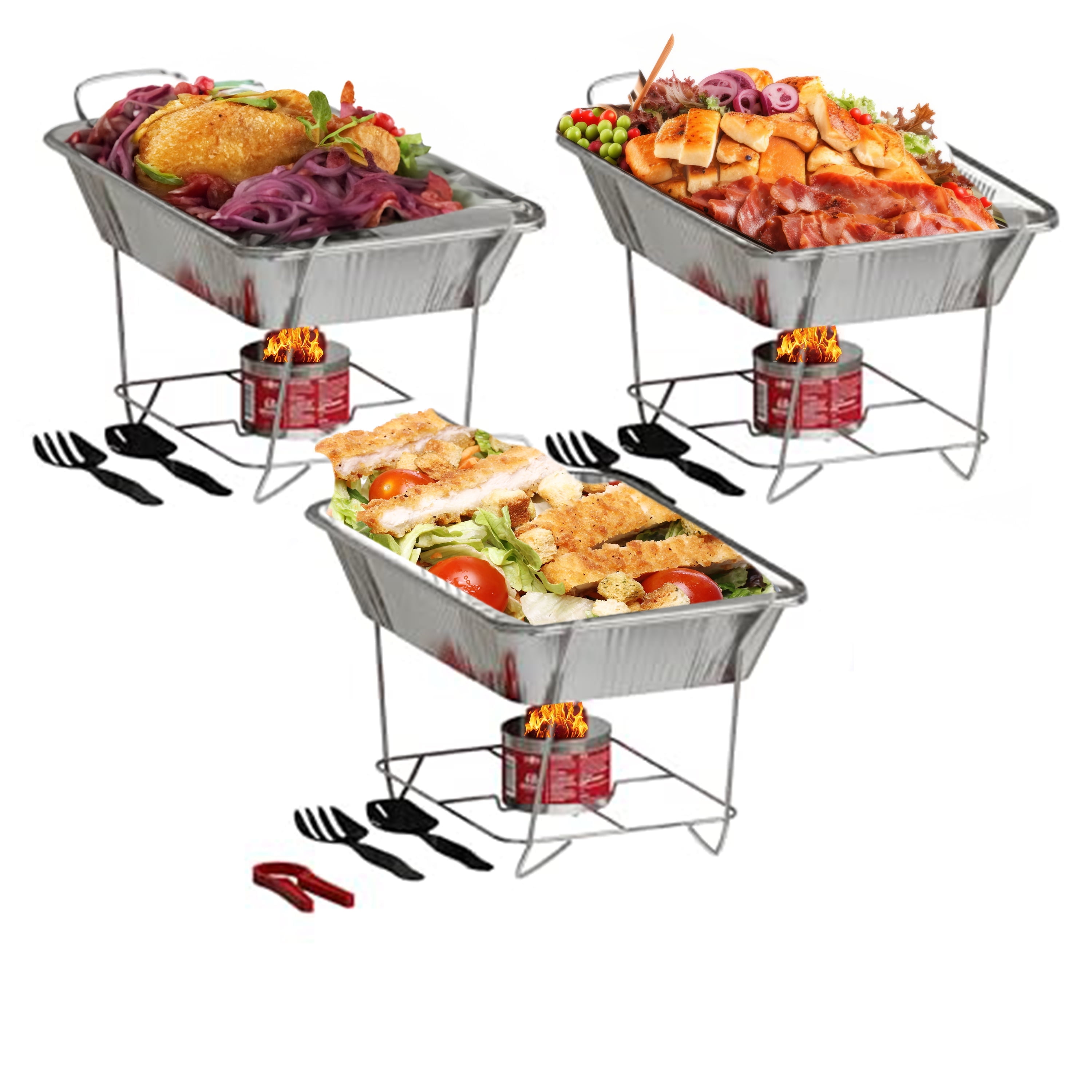 ALPHA LIVING Disposable Chafing Dish Buffet Set, Food Warmers for ...