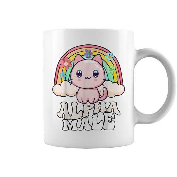 Alpha Male Cat Rainbow Coffee Mugs - Walmart.com