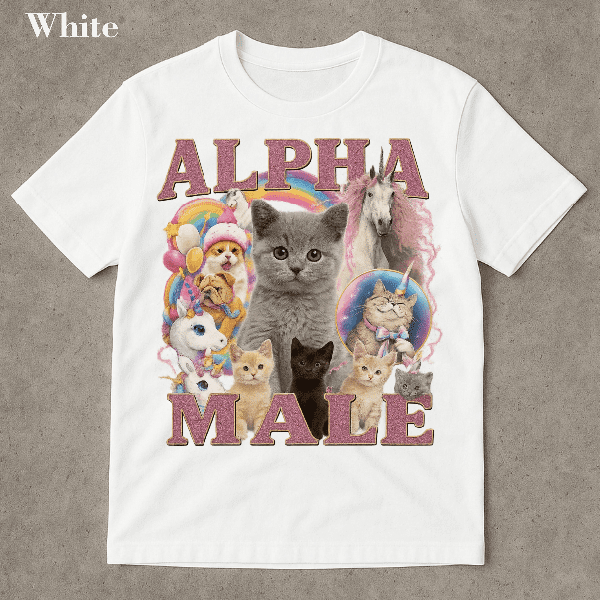 Alpha Male Funny Kitten Shirt, Funny Cat Meme Shirt, Boyfriend Gift ...