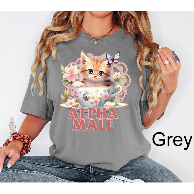 Alpha Male Funny Kitten Shirt,Funny Cat Meme Shirt,Boyfriend Gifts ...