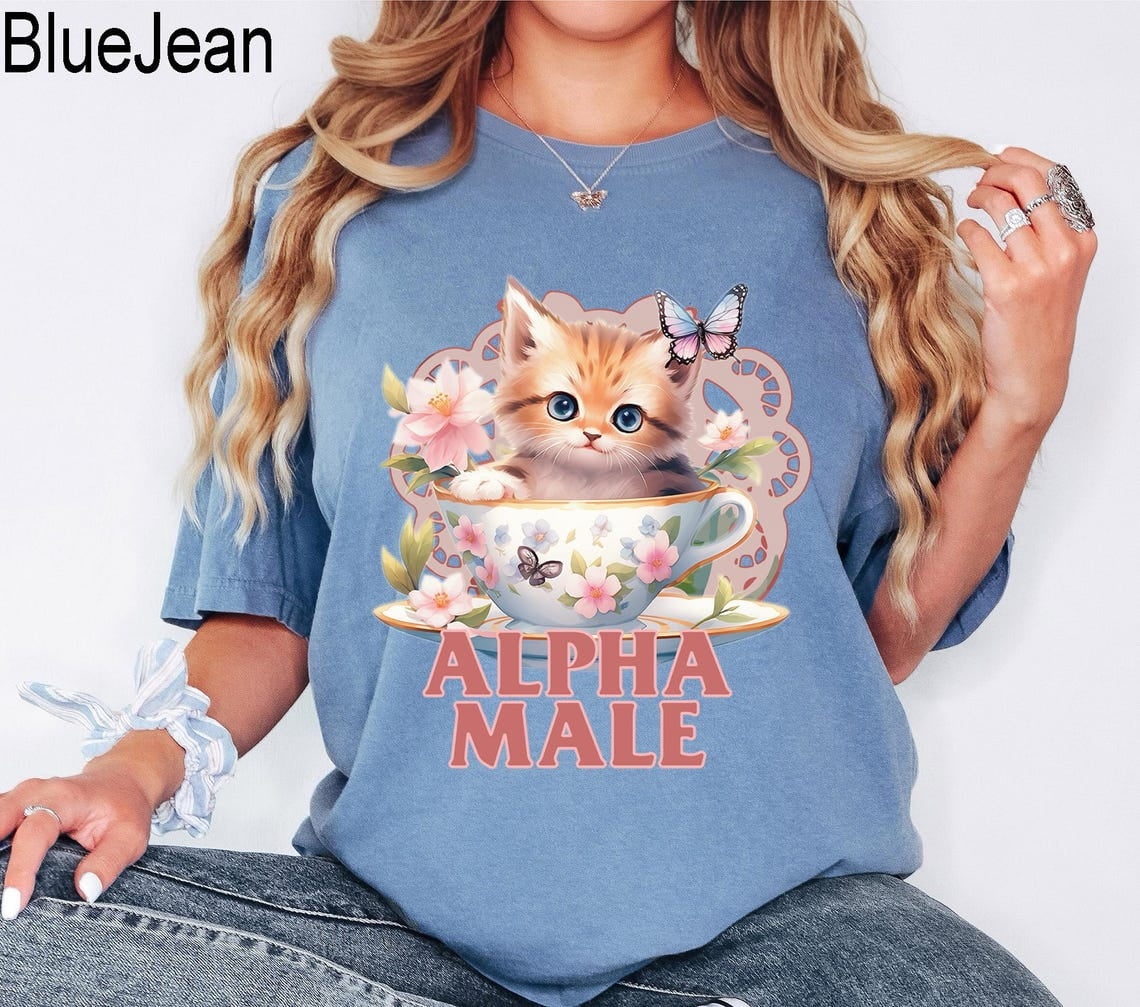 Alpha Male Kitten Cat Boyfriend Father Mom Lover T-Shirt - Walmart.com