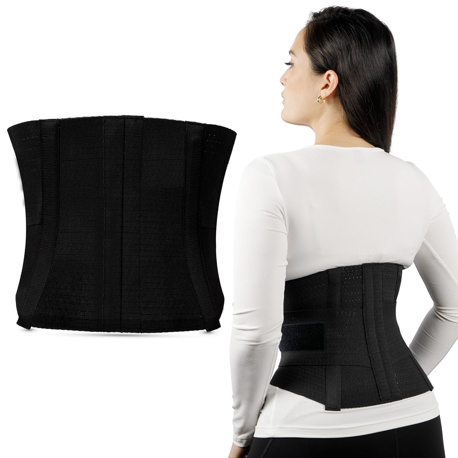 Alpha Medical 10” Vented Back Support Lower Back Brace Herniated Disc ...