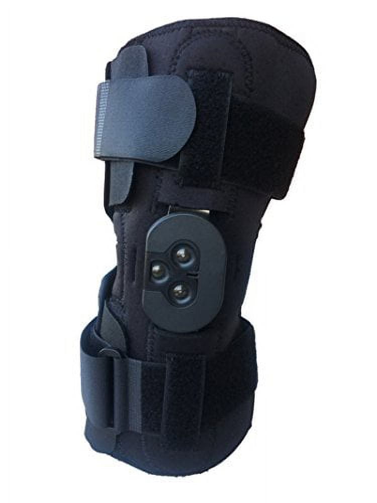 Alpha Medical Knee Brace Stabilizer & Compression Sleeve w/ Hinges ...
