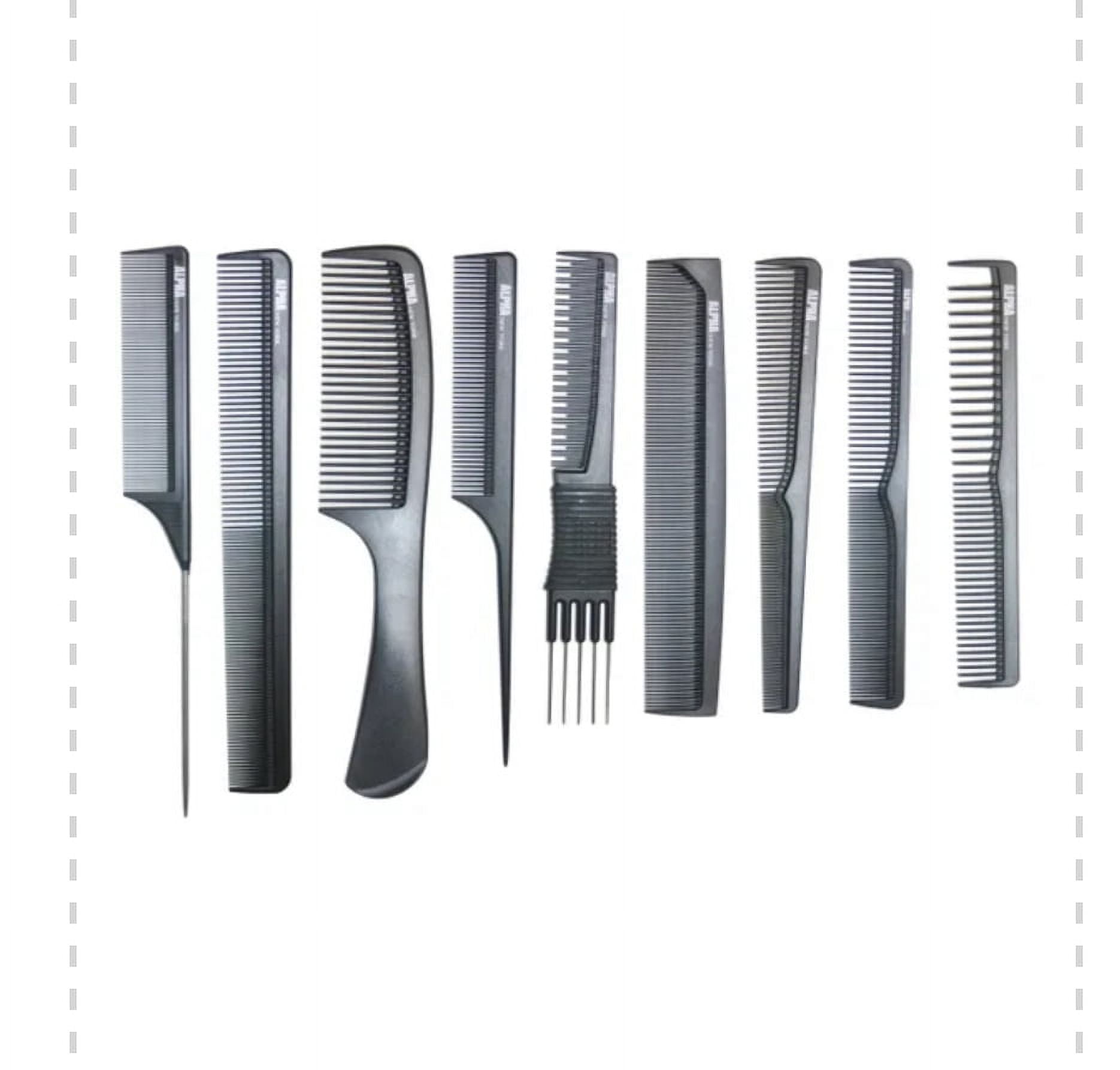 Alpha New York Professional Stylist 9 Set Combs, Fine Tooth, Wide Tooth ...