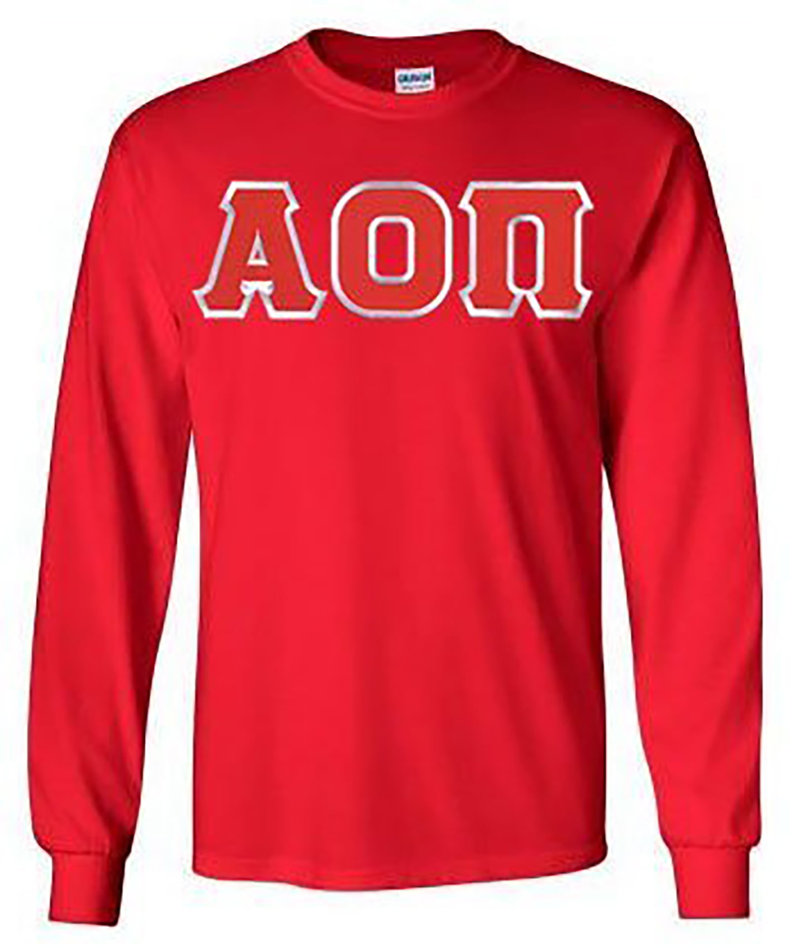 Alpha Omicron Pi Lettered Long Sleeve Tee 4X-Large Red - Walmart.com