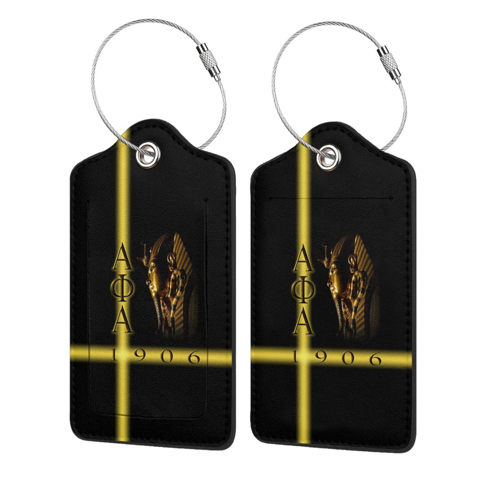 Alpha Phi Alpha 2 Pack Luggage Tags Pu Leather Baggage Tag Privacy ...